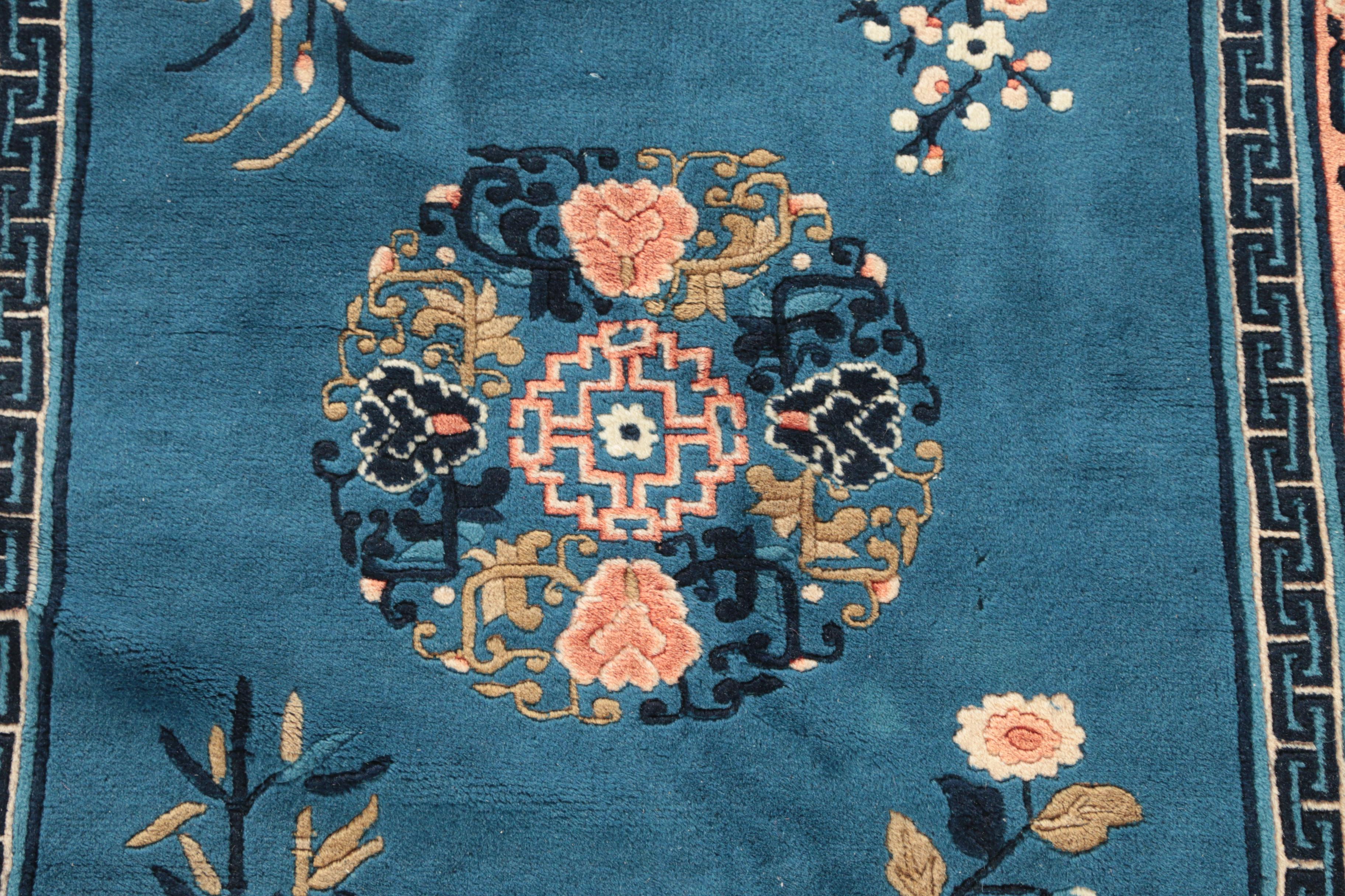 Hand-Knotted and Carved Chinese Wool Area Rug | EBTH