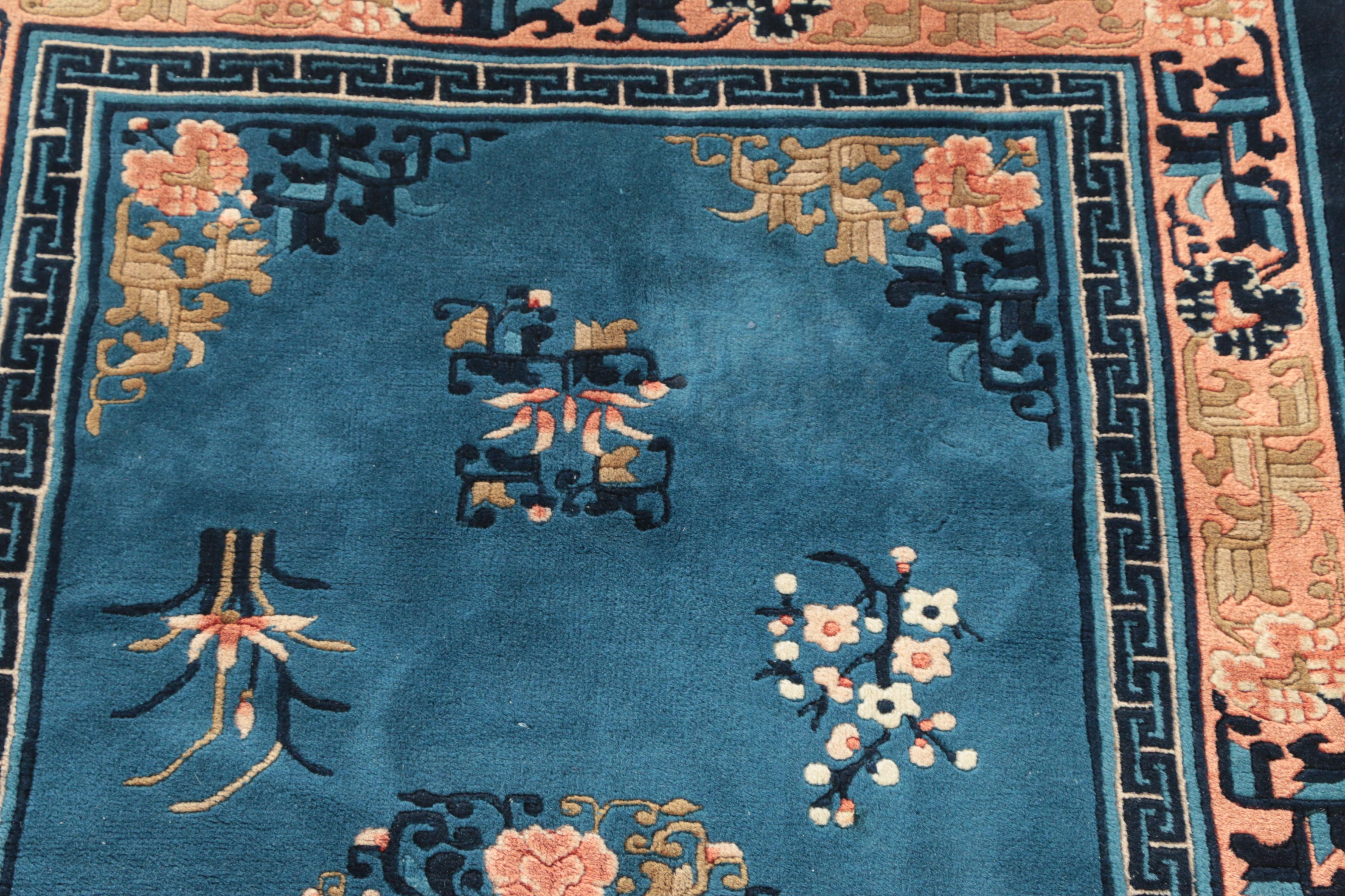 Hand-Knotted and Carved Chinese Wool Area Rug | EBTH