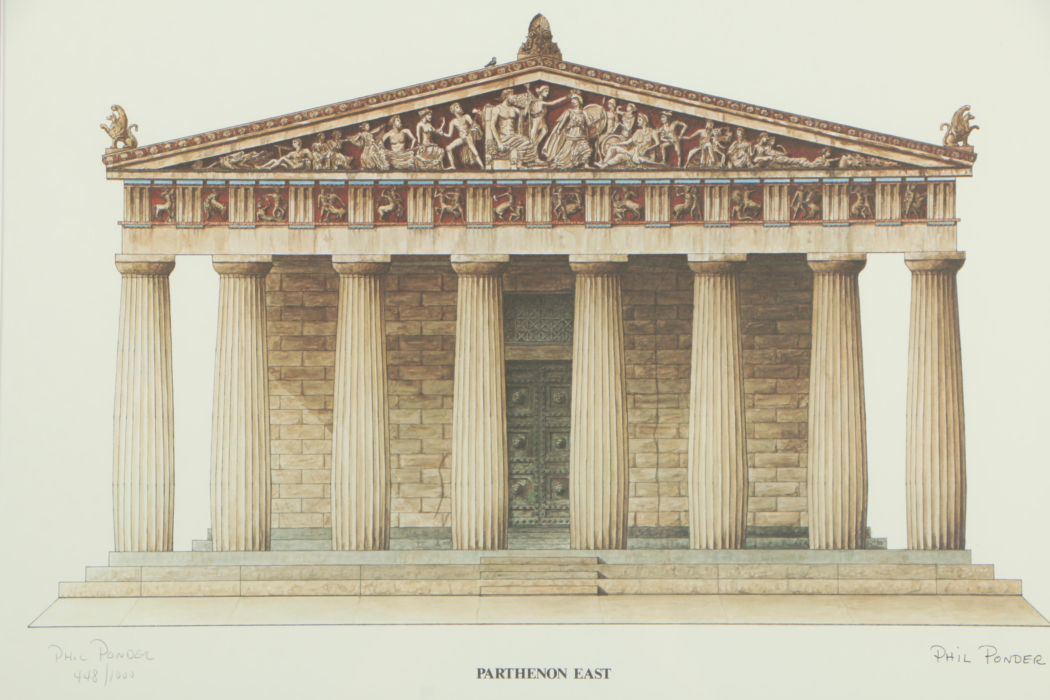 Phil Ponder Limited Edition Offset Lithograph "Parthenon East" | EBTH