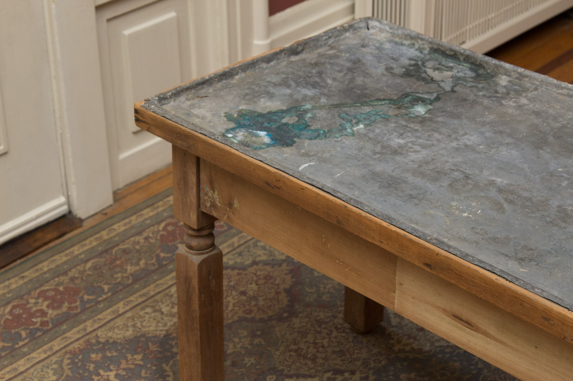 Vintage Metal Topped Table | EBTH