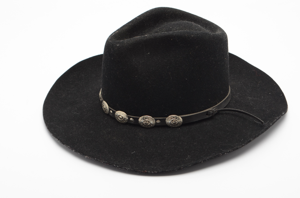 Vintage Stetson Stallion Black Wool Felted Cowboy Hat | EBTH
