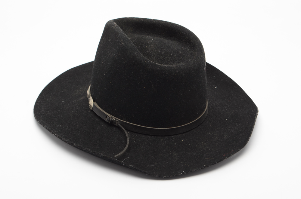 Vintage Stetson Stallion Black Wool Felted Cowboy Hat | EBTH
