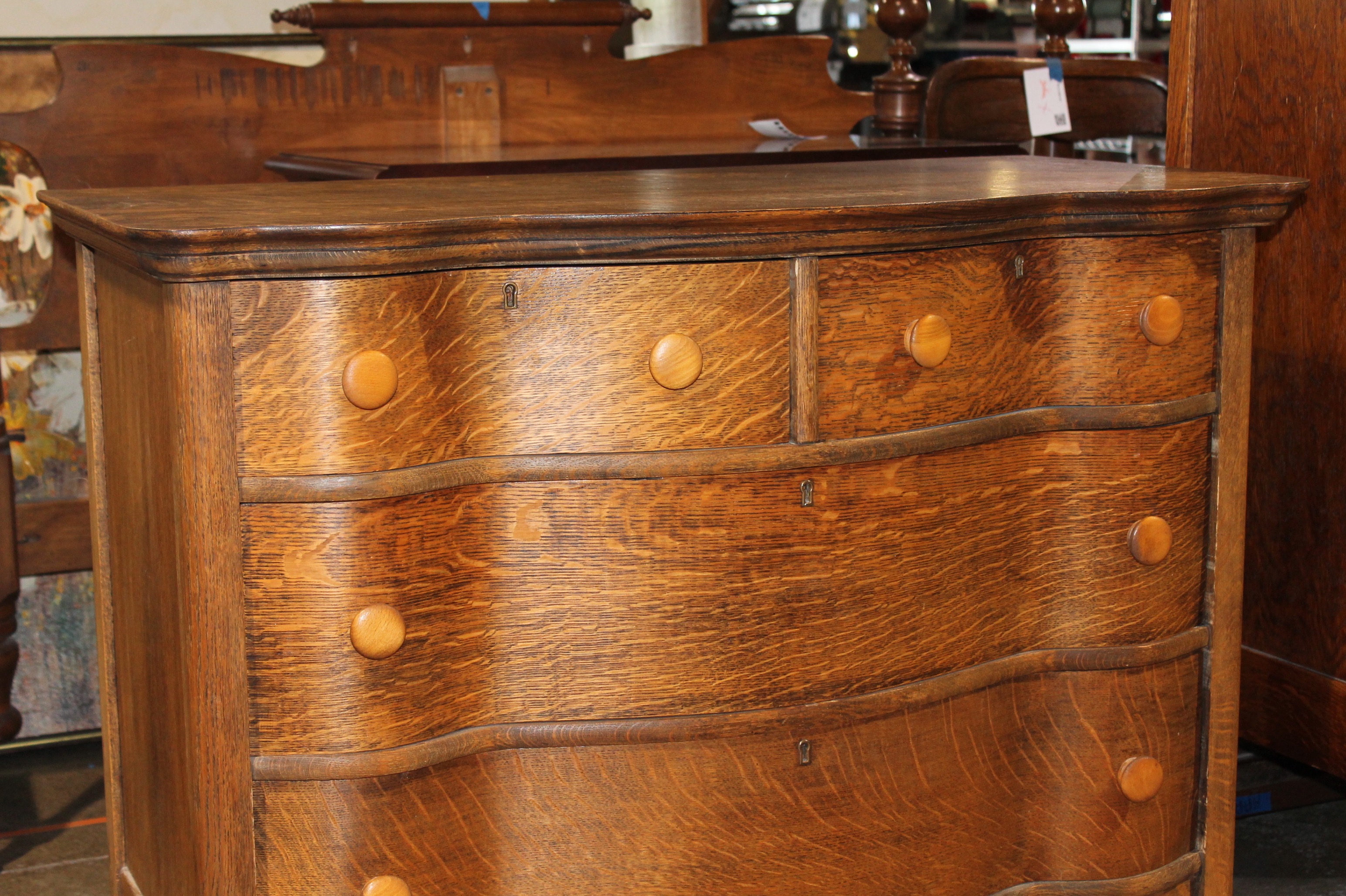 Antique Quarter-Sawn Oak Dresser | EBTH