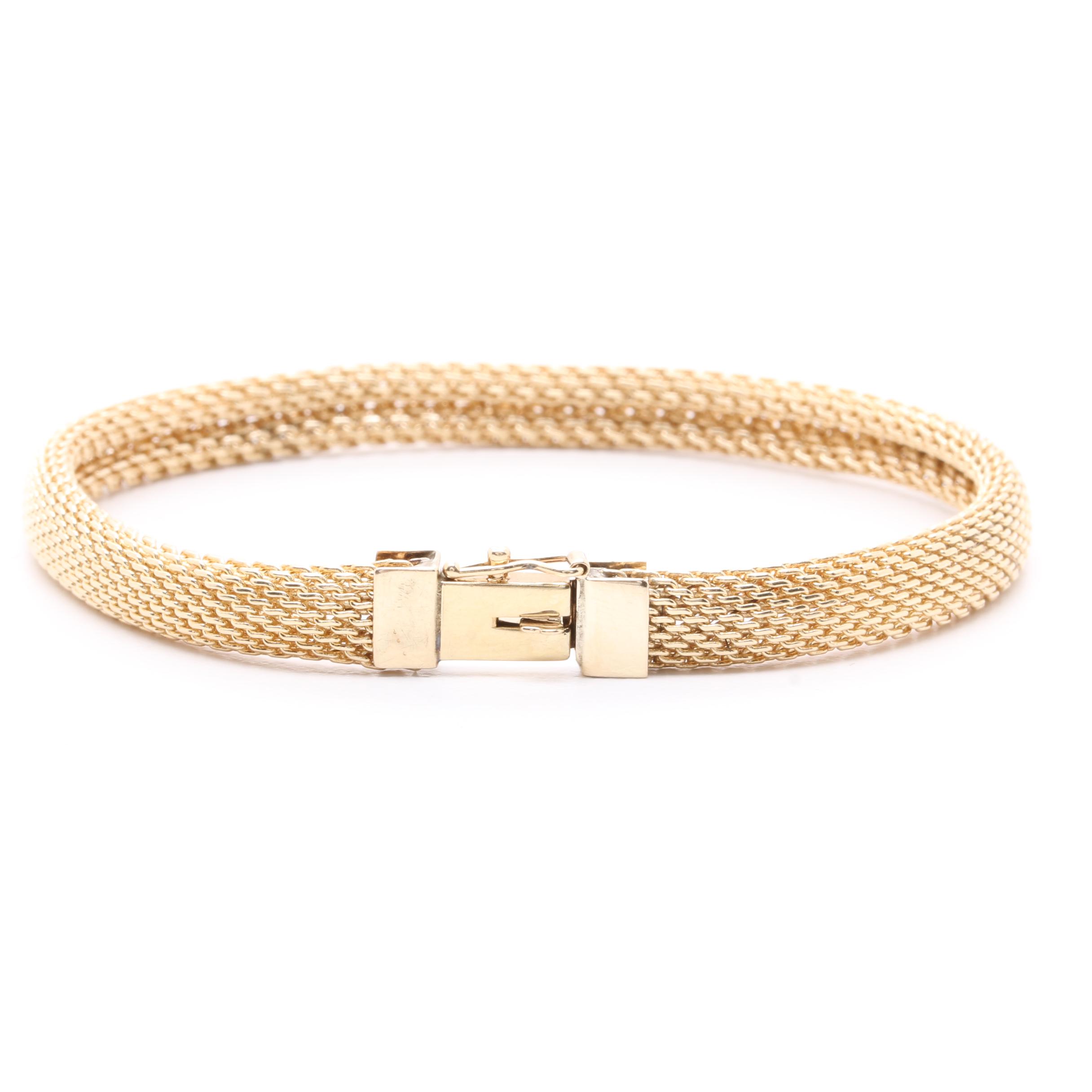 14K Yellow Gold Mesh Bracelet | EBTH