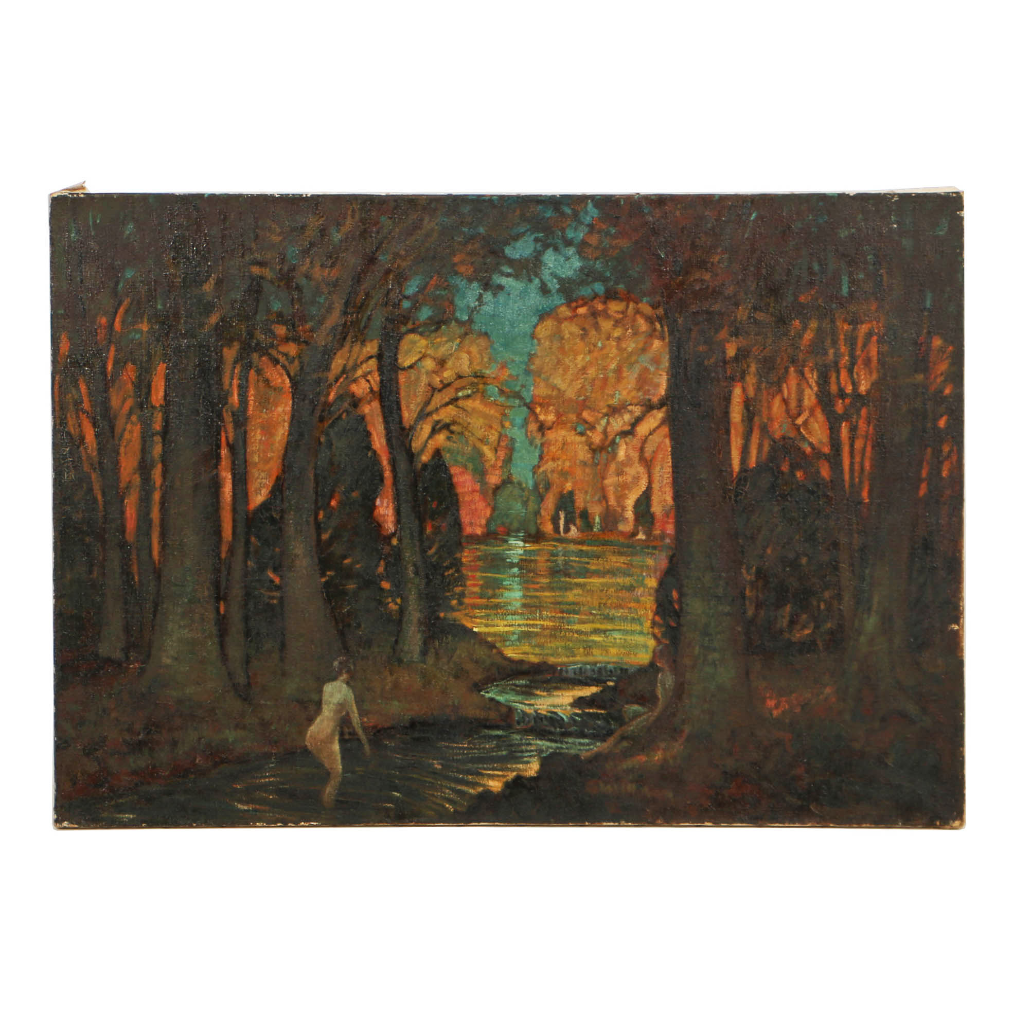 Robert Whitmore Oil Painting on Canvas Figural Landscape | EBTH