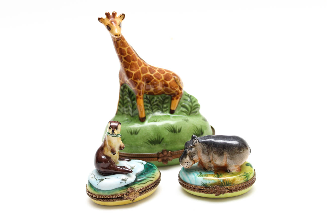 Limoges Trinket Boxes Featuring Wild Animals | EBTH