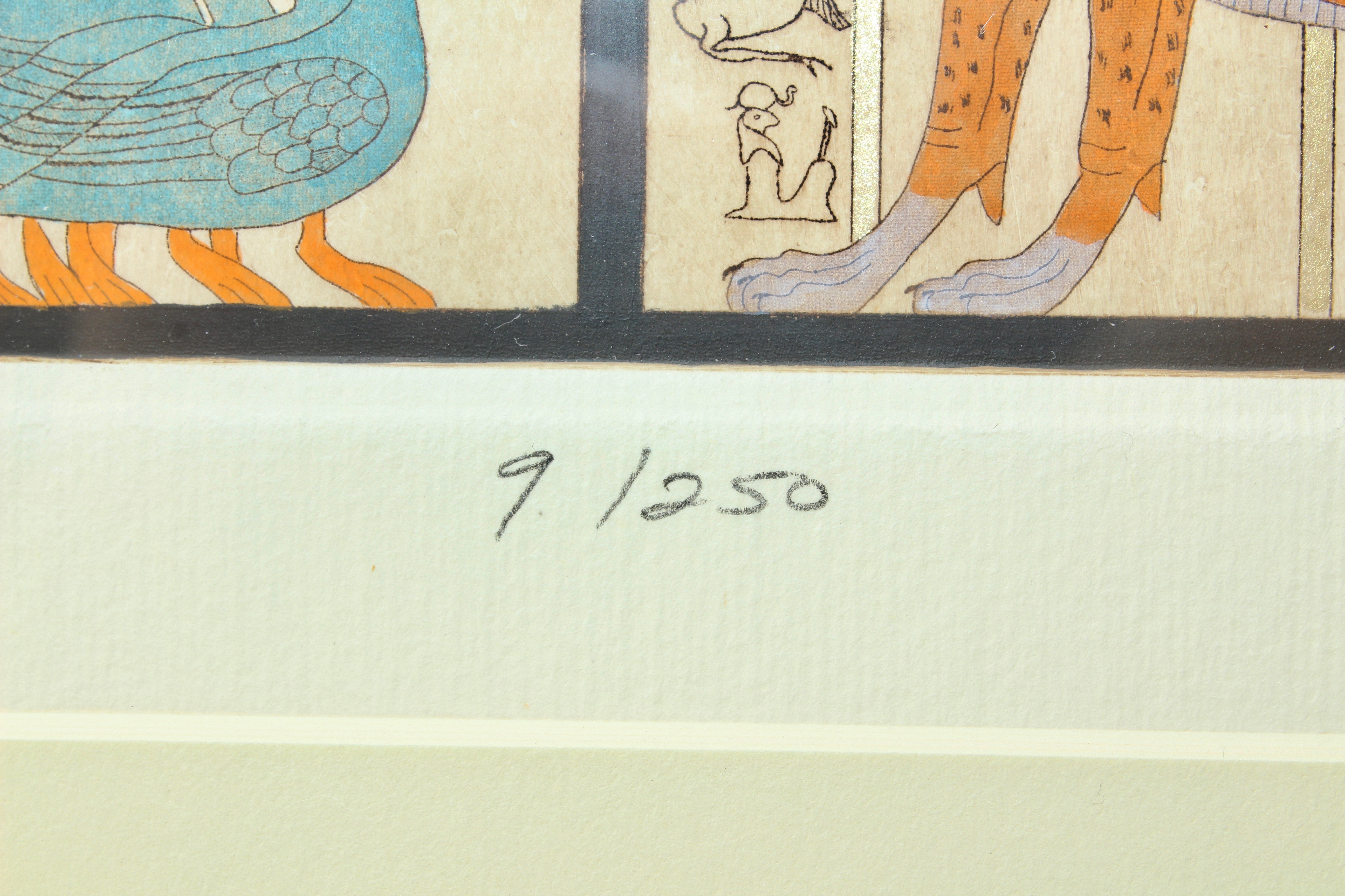 Jan Fleck Signed Original Hand-Colored Etching "Cat Deities" | EBTH