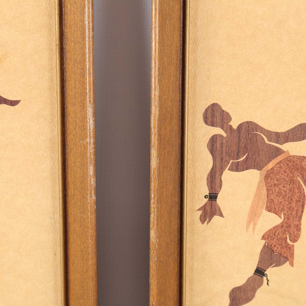 Pair of Mid-Century Modern Style Tribal Offset Lithographs | EBTH