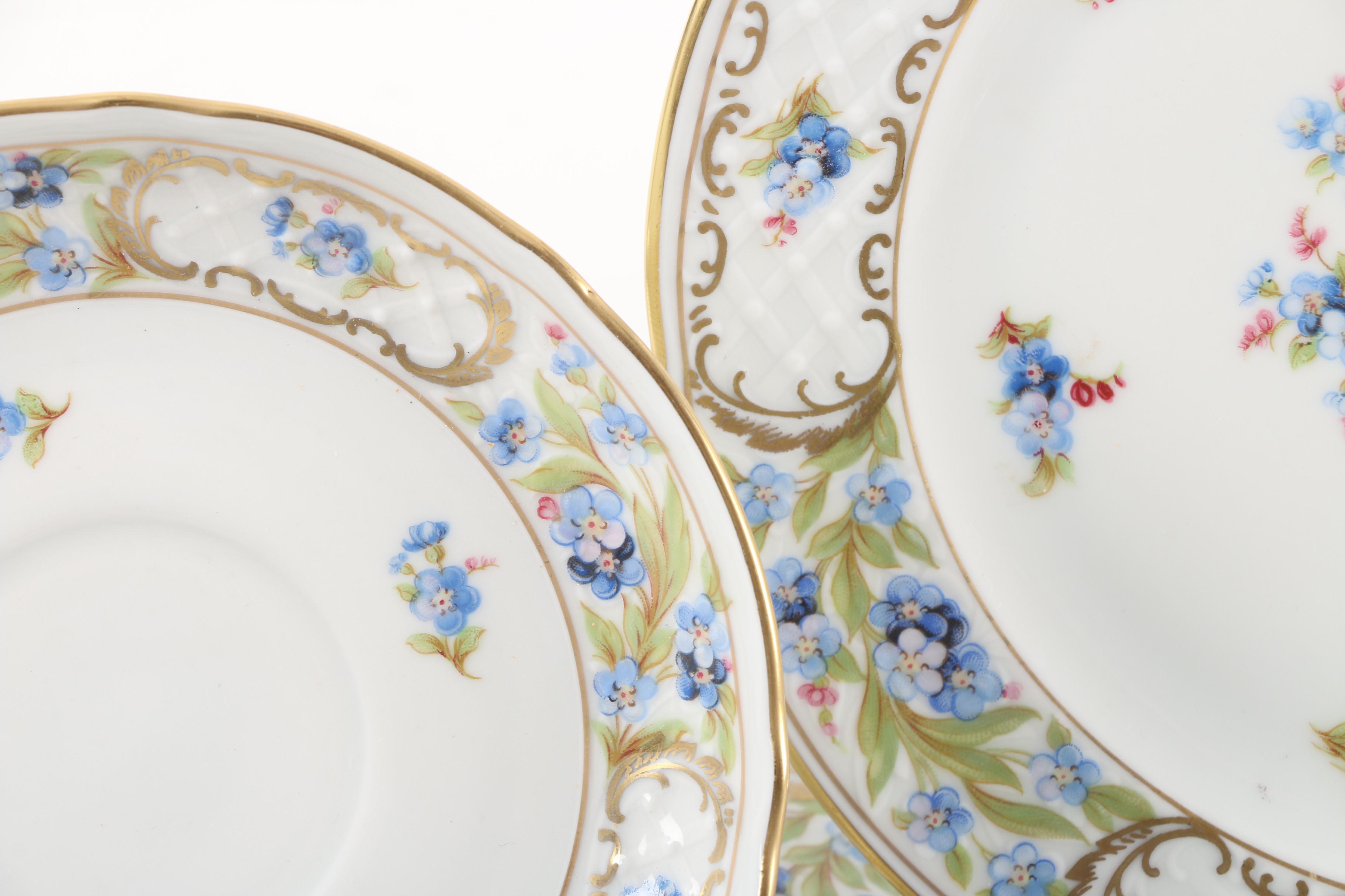 Vintage Schumann-Bavaria "Forget Me Not" Porcelain Tea Set for Four | EBTH