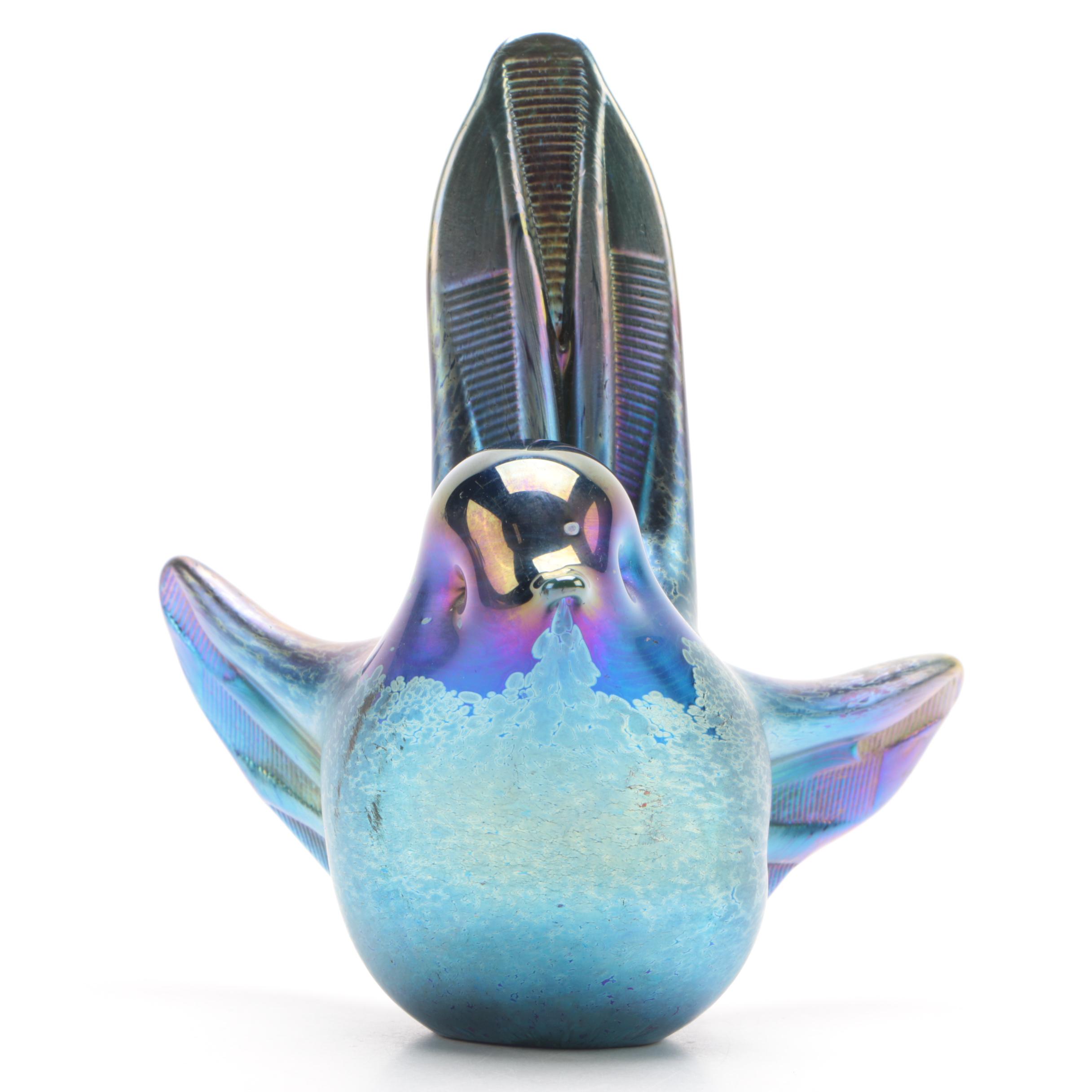 Alan Fox Studio Signed Art Glass Bird Figurine | EBTH