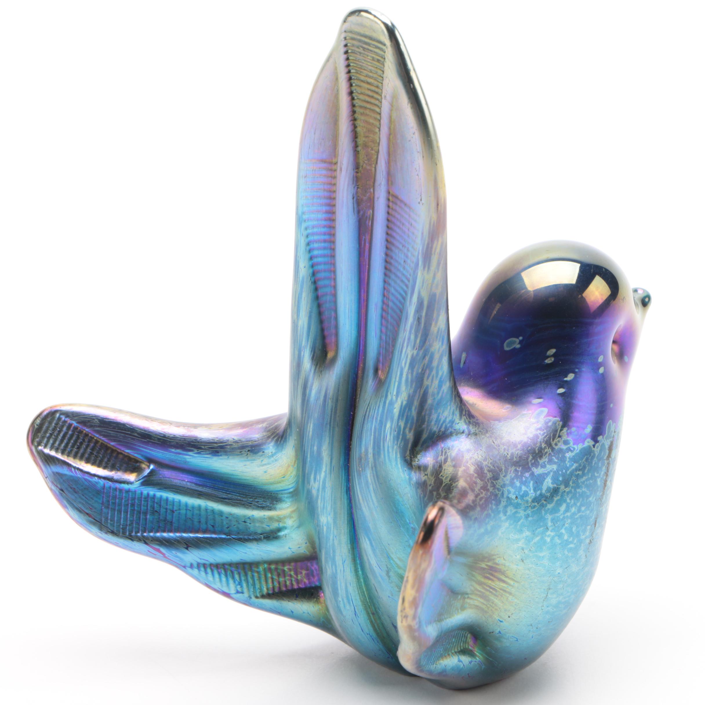 Alan Fox Studio Signed Art Glass Bird Figurine | EBTH