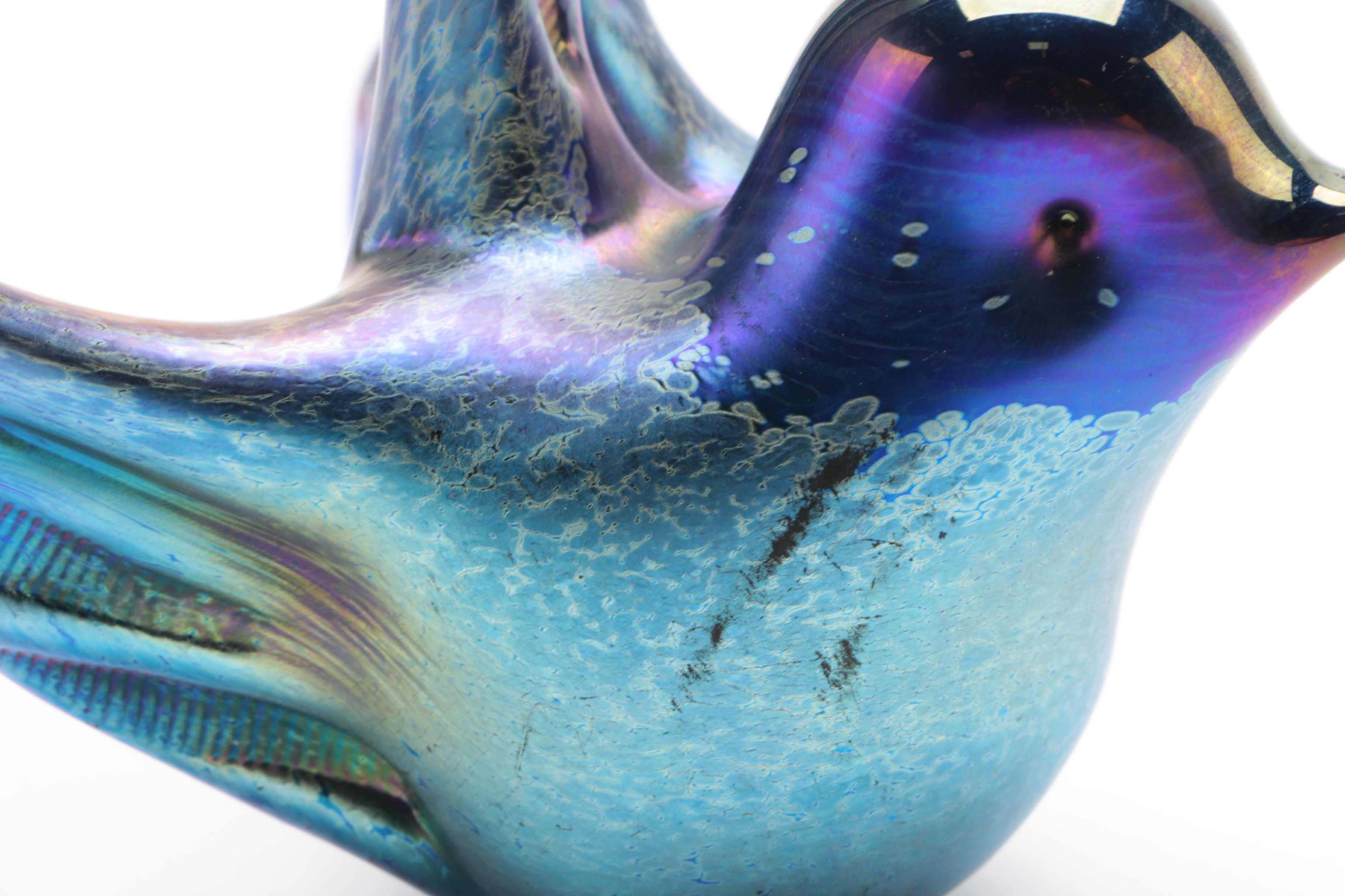 Alan Fox Studio Signed Art Glass Bird Figurine | EBTH