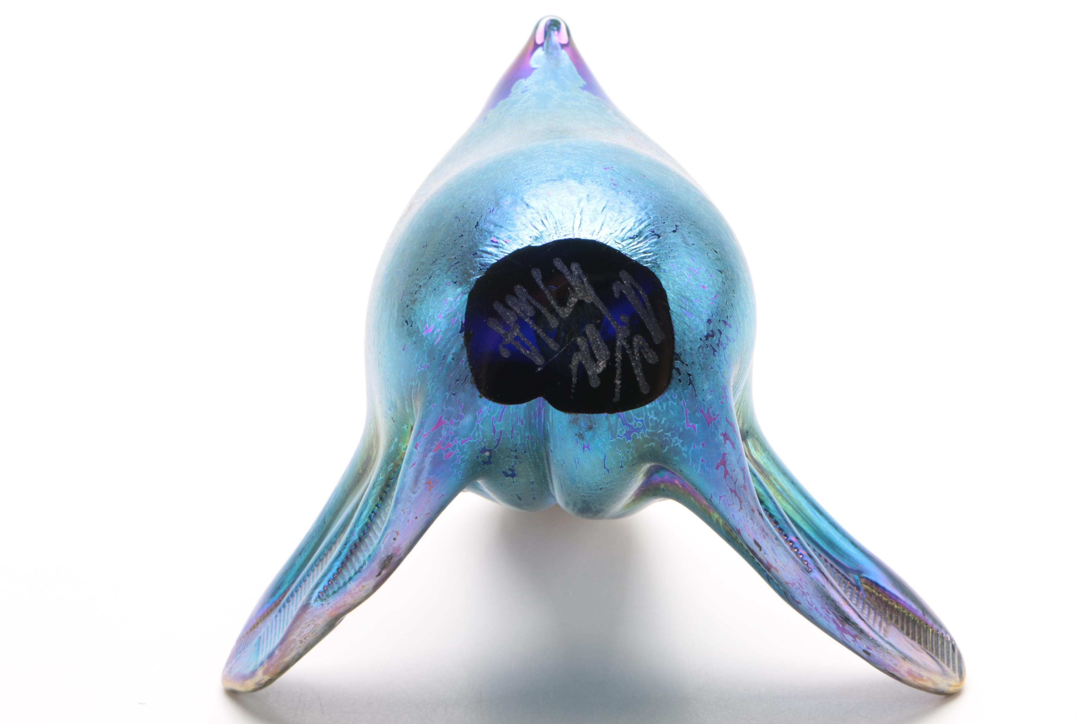 Alan Fox Studio Signed Art Glass Bird Figurine | EBTH