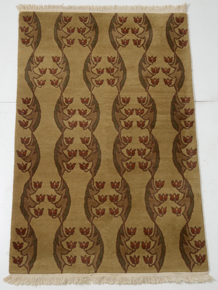 Stickley Green Floral Area Rug | EBTH