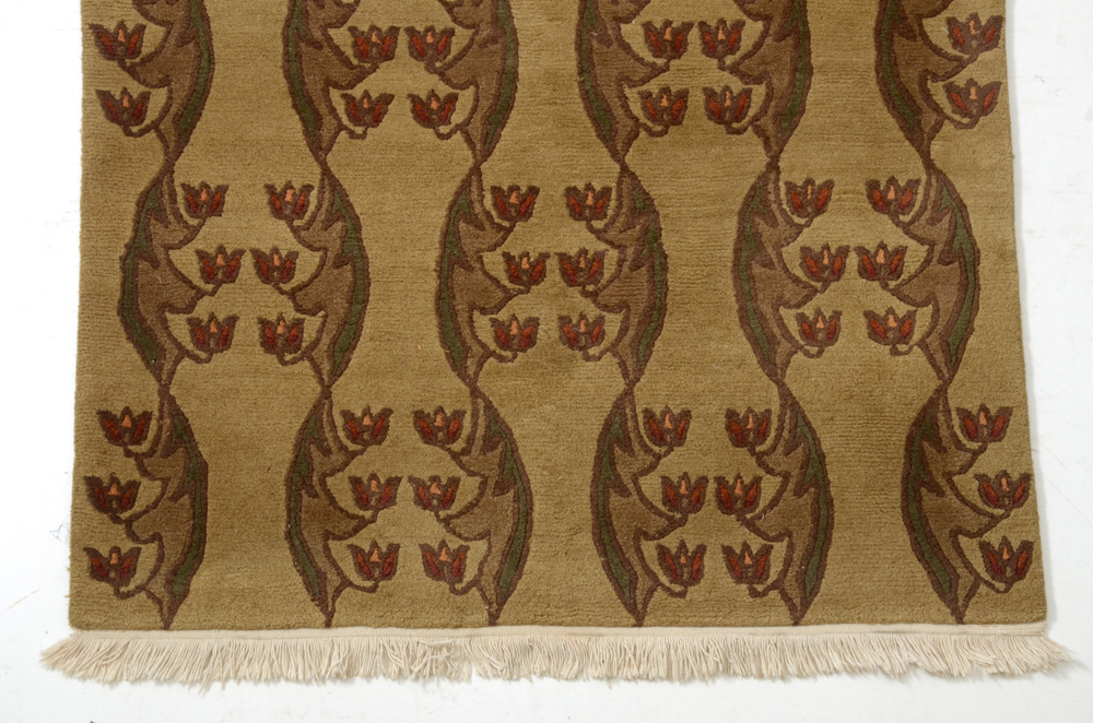 Stickley Green Floral Area Rug | EBTH