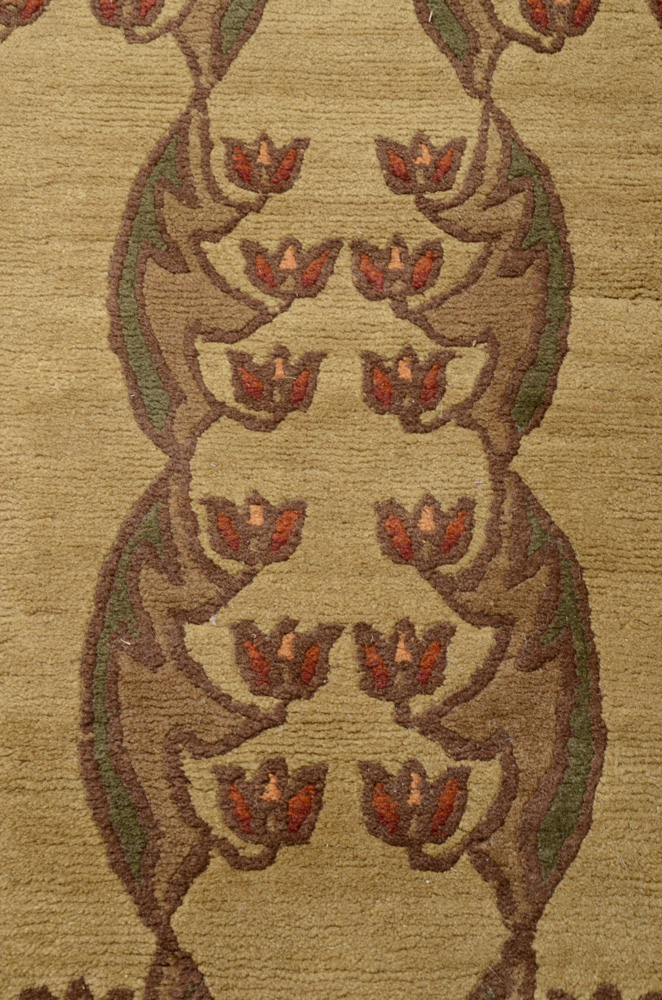 Stickley Green Floral Area Rug | EBTH