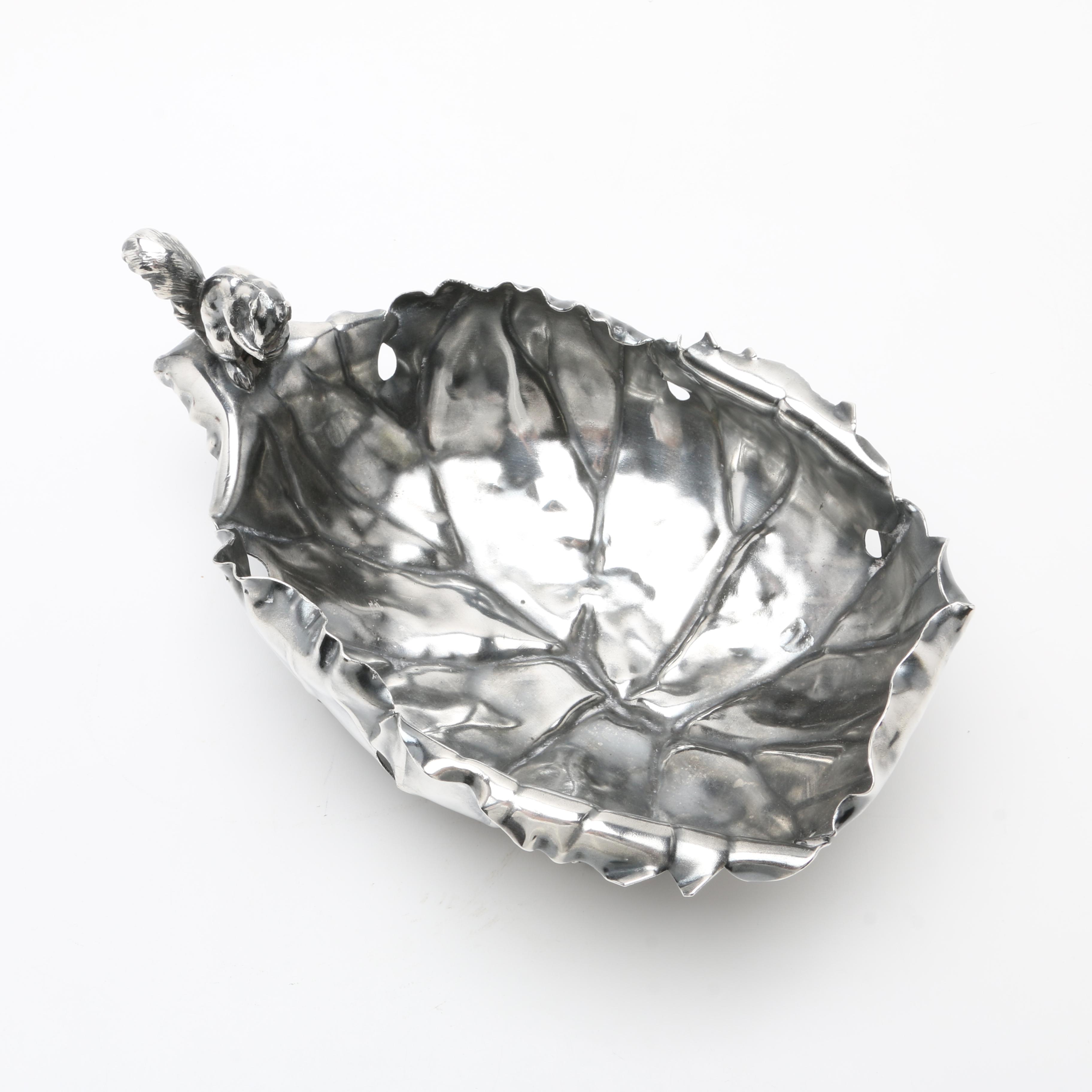 Pairpoint Silver Plate Squirrel and Leaf Nut Bowl | EBTH