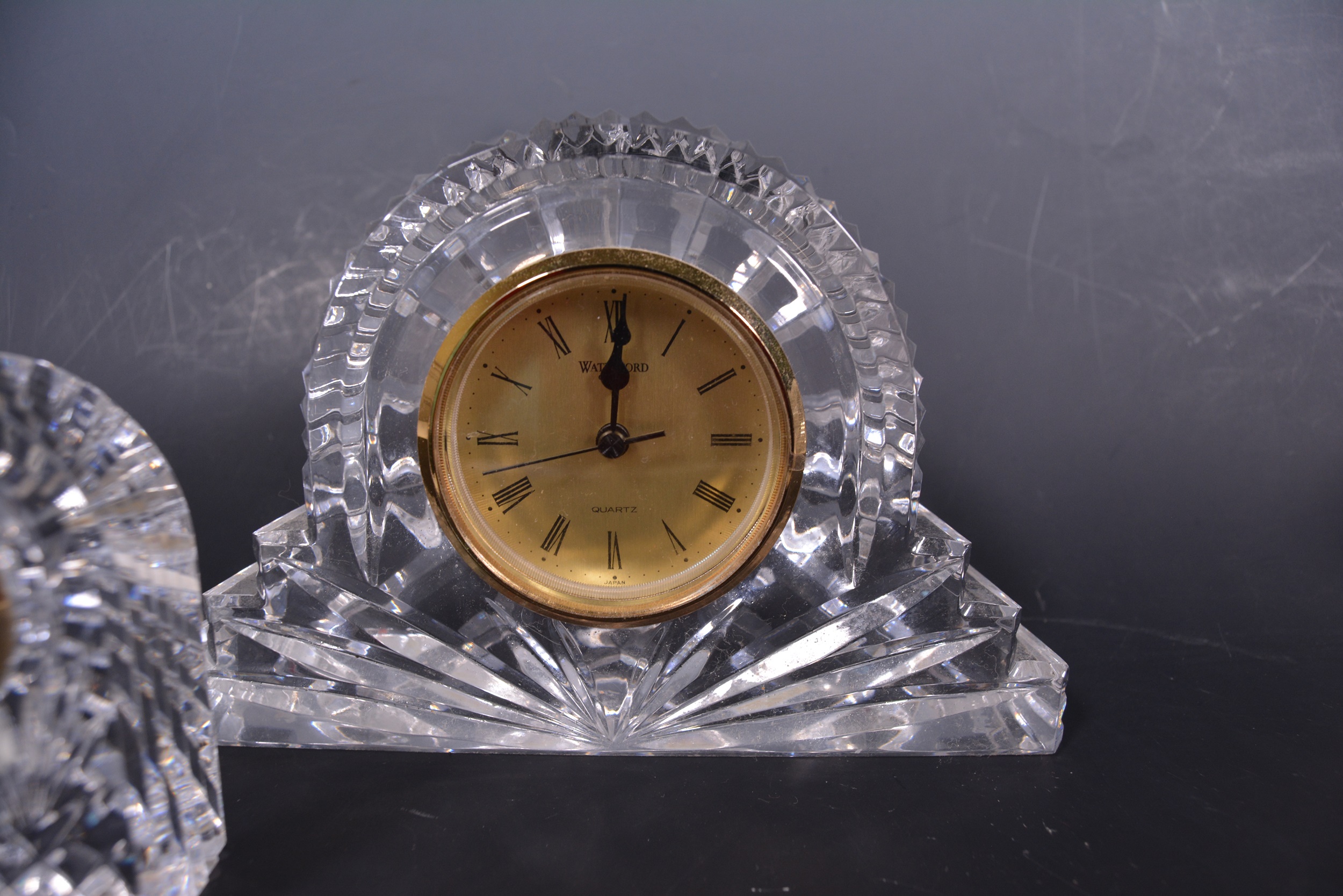 Waterford Crystal "Wharton" Mantel Clock and Desk Clock | EBTH