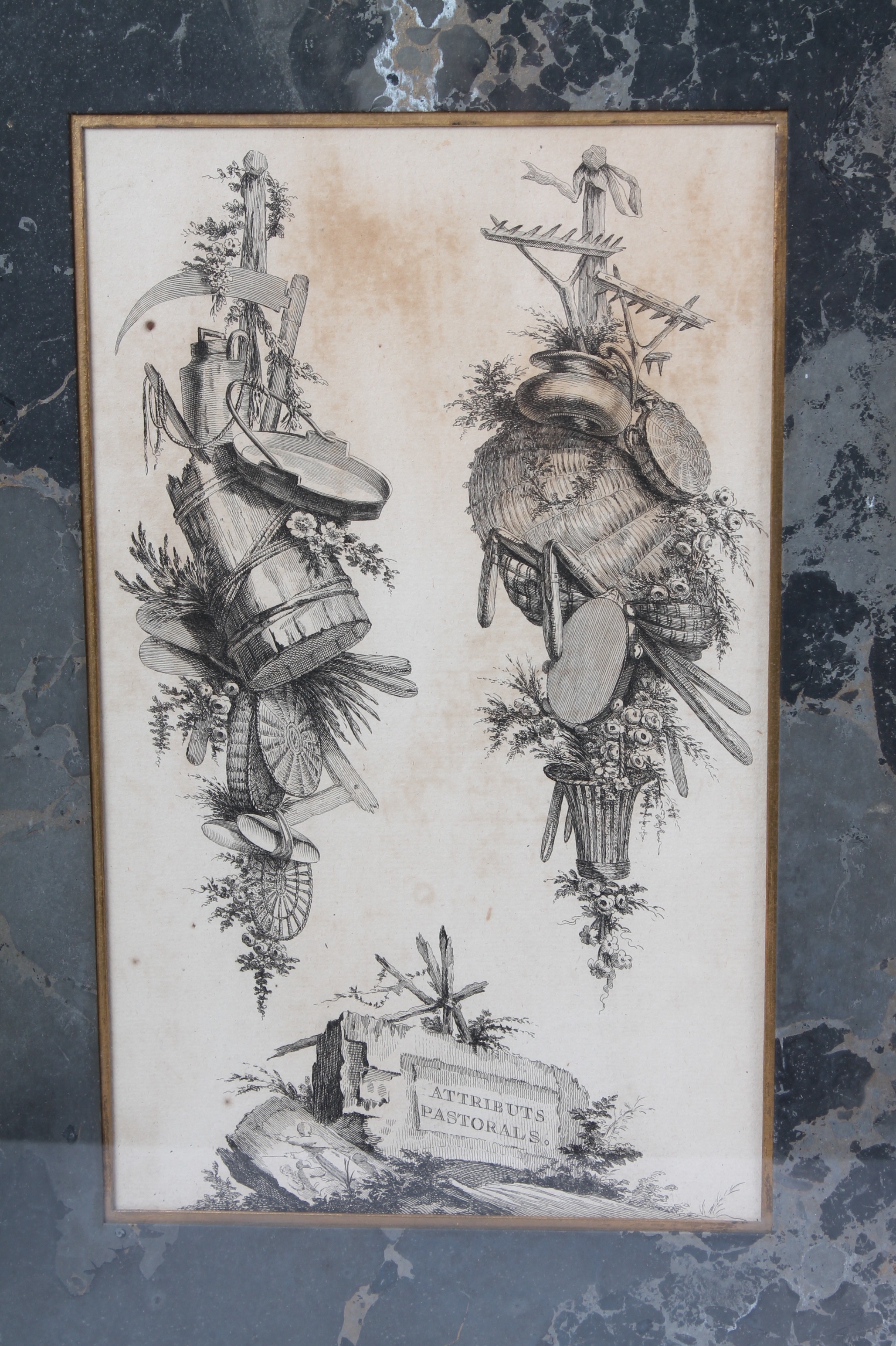 Vintage French Lithograph Pastoral Illustration Prints | EBTH