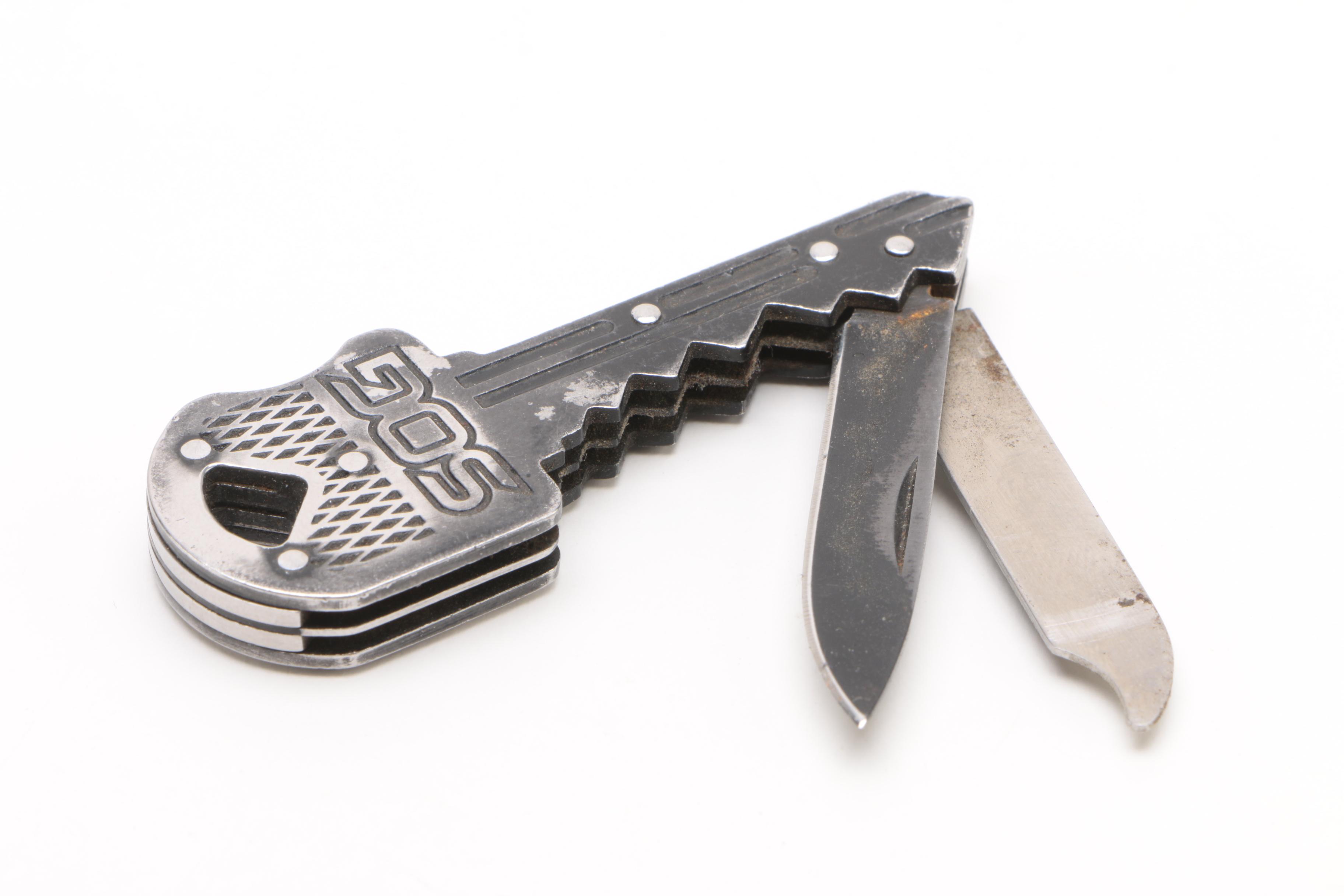 SOG Metal Key Shaped Pocket Knife | EBTH