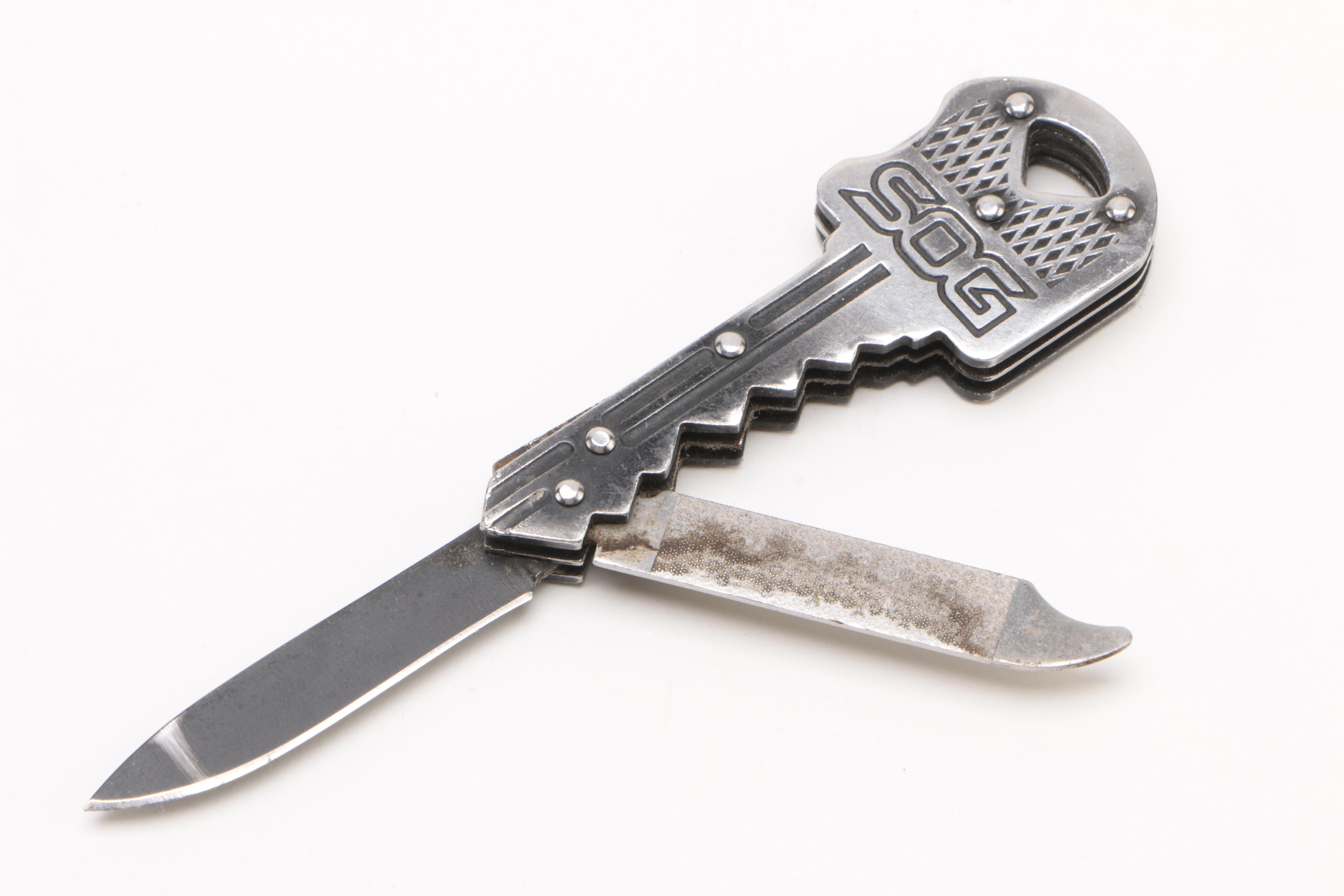 SOG Metal Key Shaped Pocket Knife | EBTH