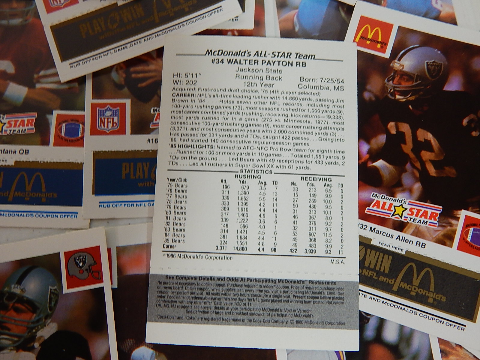 1986 McDonald's Scratch Off Football Cards - Over 600 Card Count | EBTH