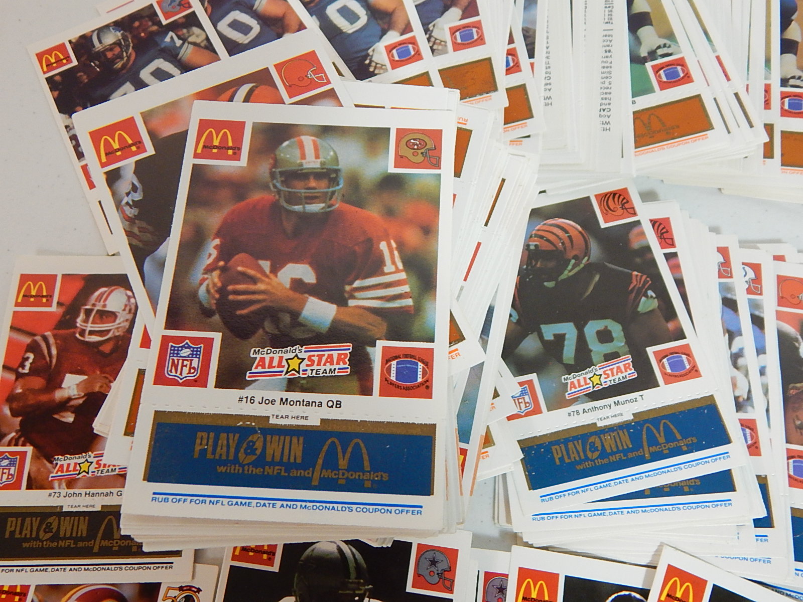 1986 McDonald's Scratch Off Football Cards - Over 600 Card Count | EBTH