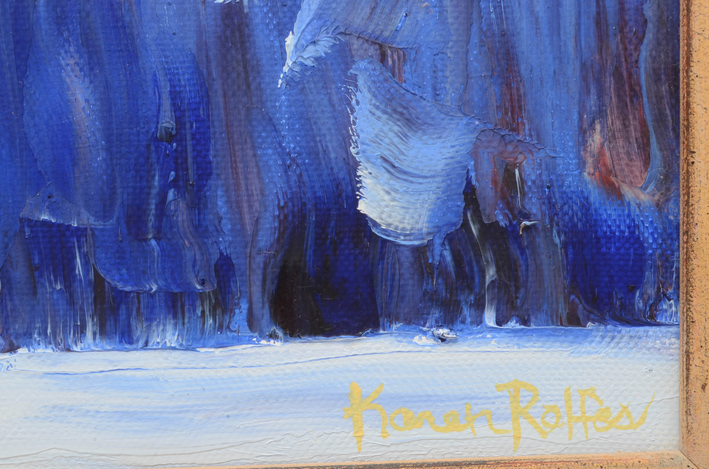 Karen Rolfes Original Oil Painting on Canvas of a Floral Still Life | EBTH