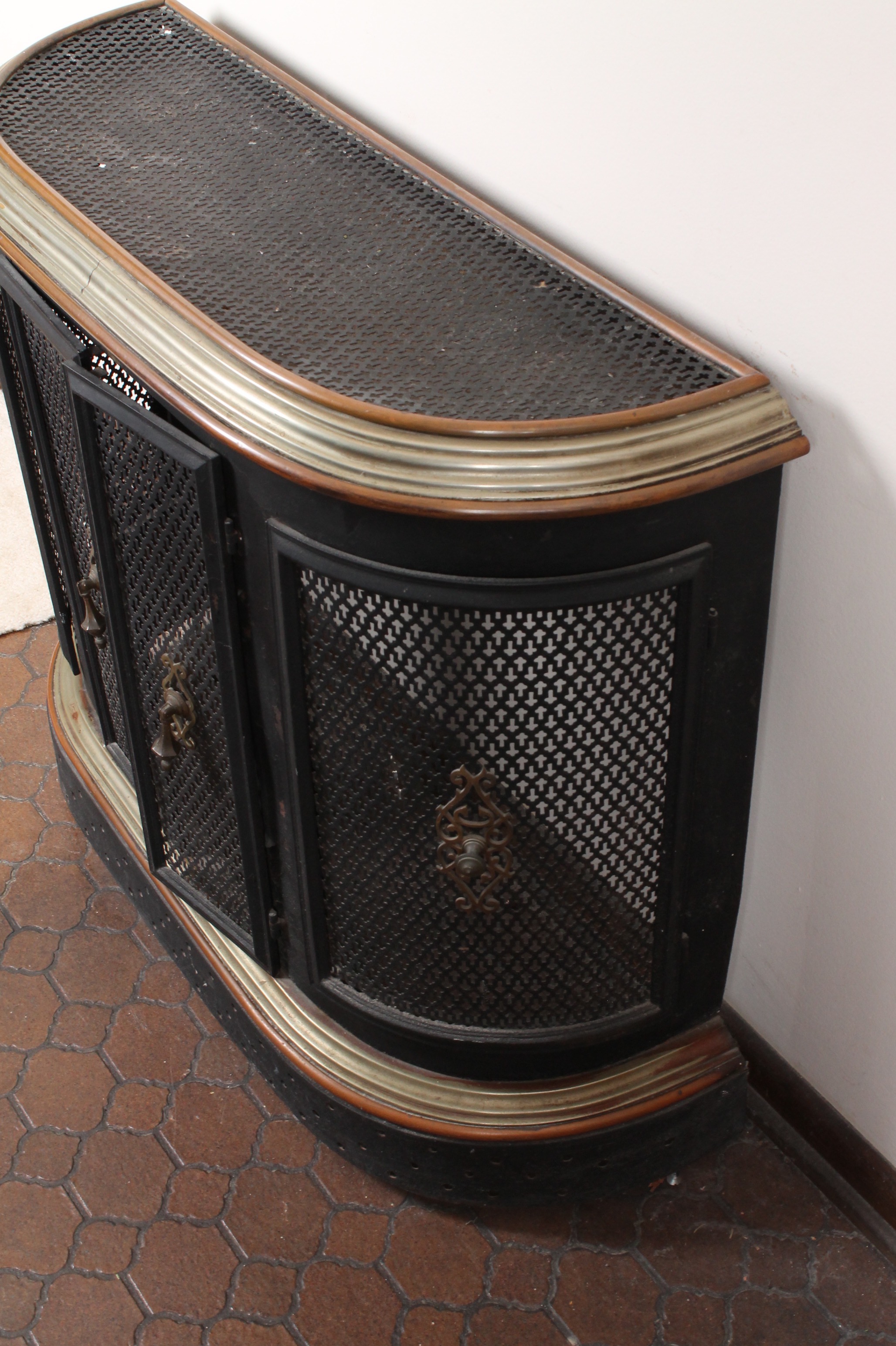 Vintage Metal Fireplace Surround | EBTH