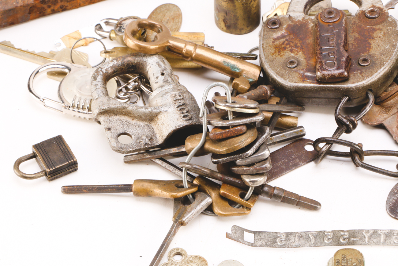 Collection of Vintage Railroad Locks and Key Metalware | EBTH