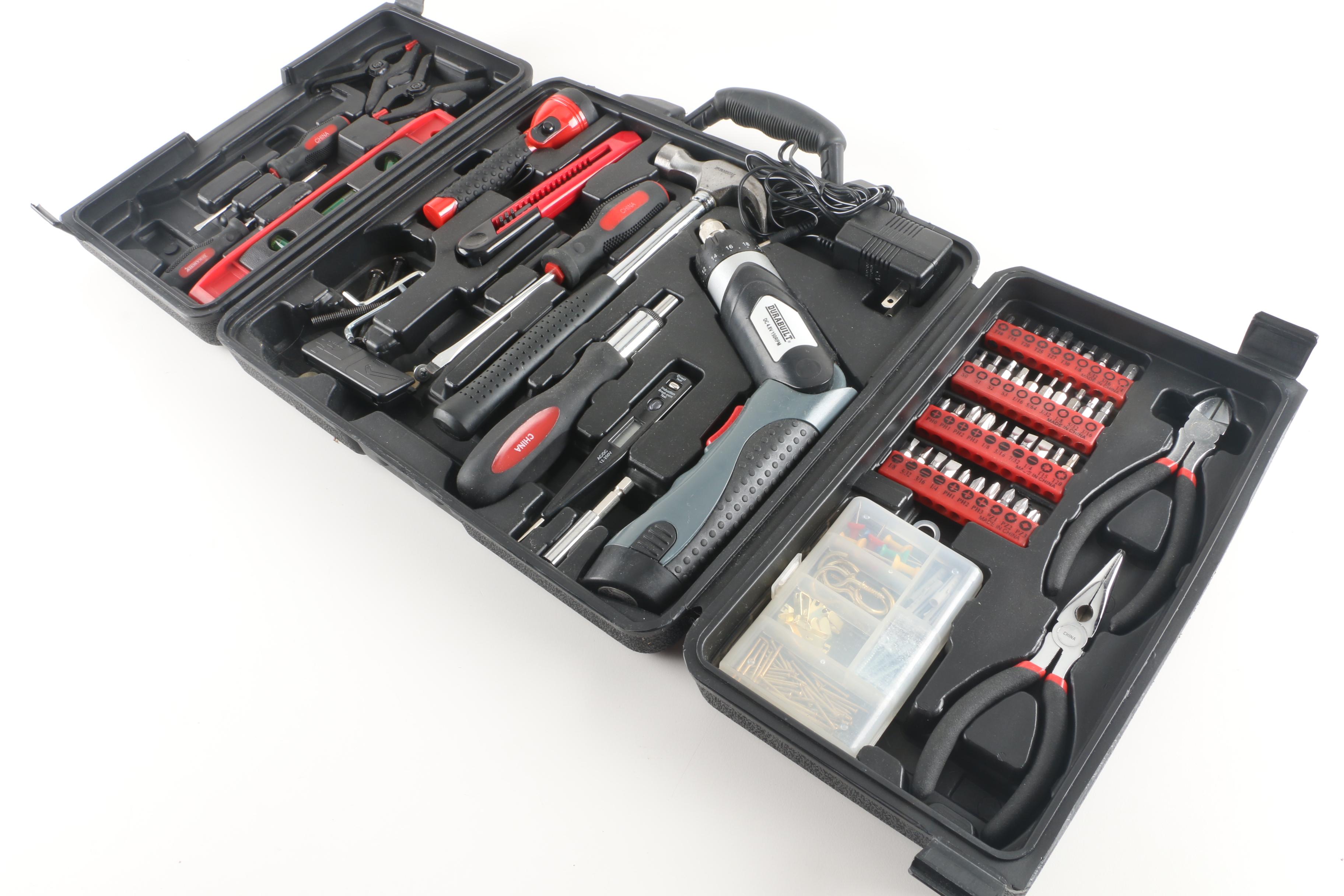 DeWalt Cordless Drill, Craftsman Socket Set, Durabuilt Tool Set and ...