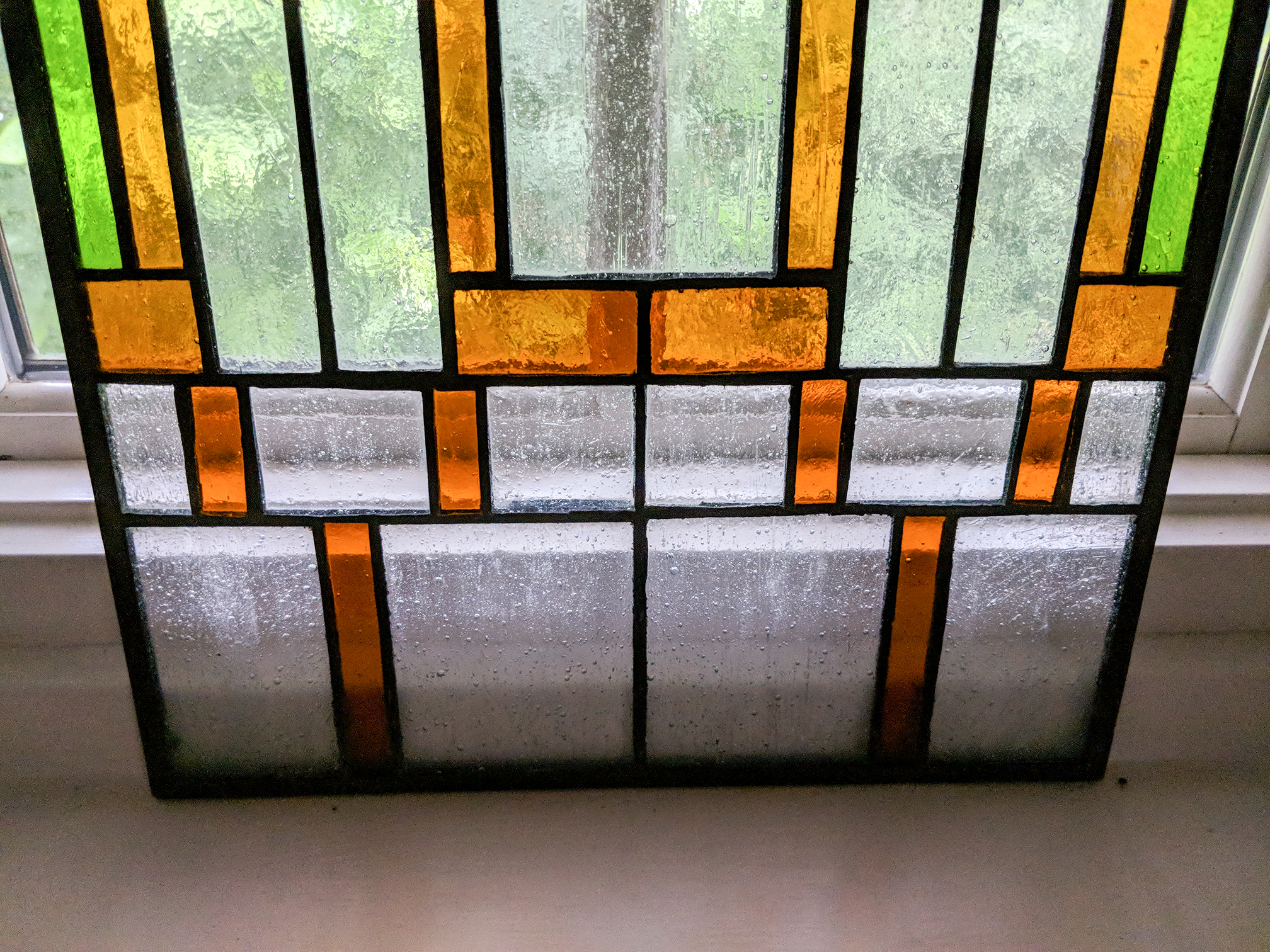 Frank Lloyd Wright Reproduction Stained Glass Panel | EBTH