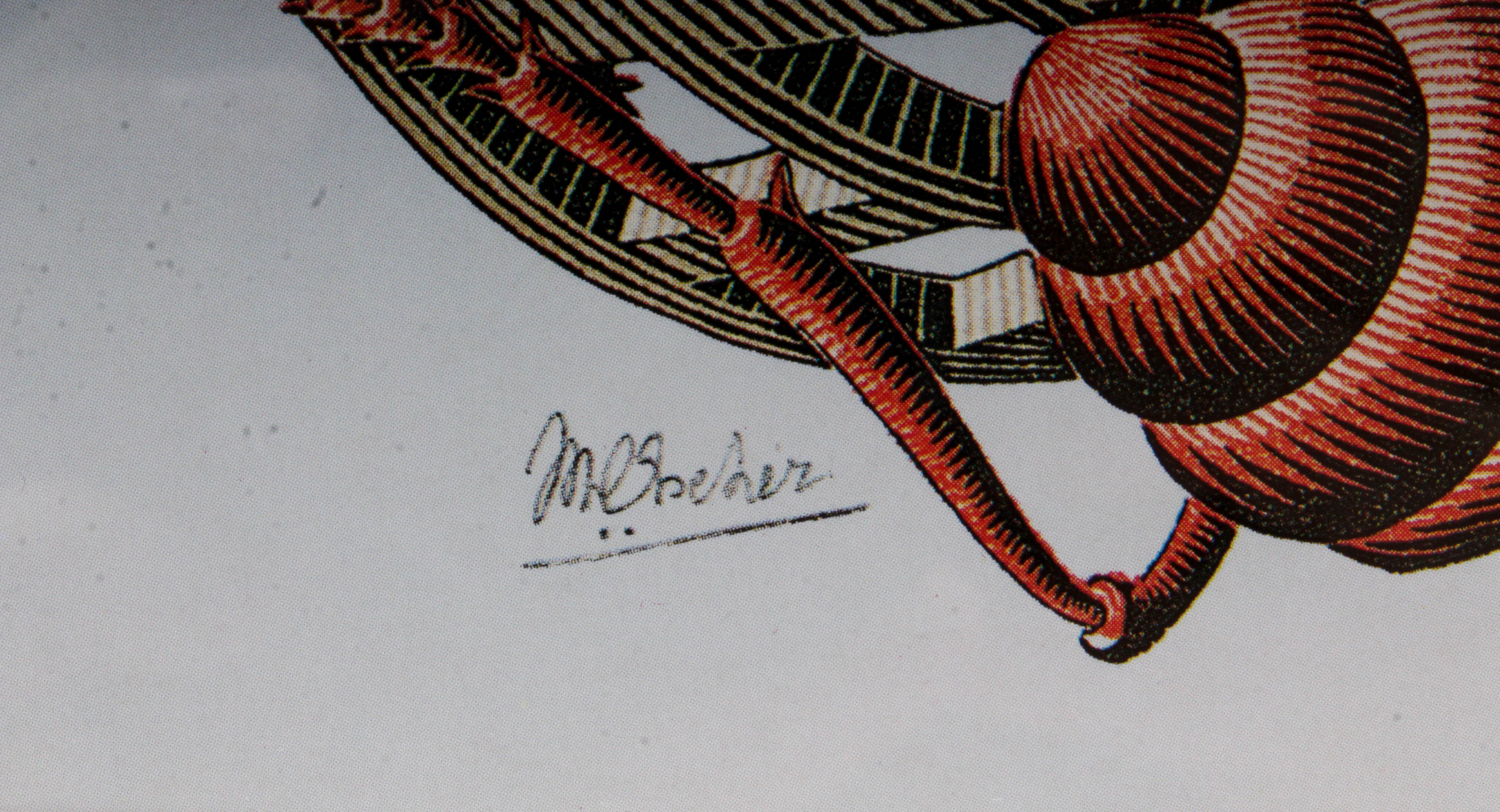 M.C. Escher Offset Lithograph Print on Paper After "Mobius Strip II ...