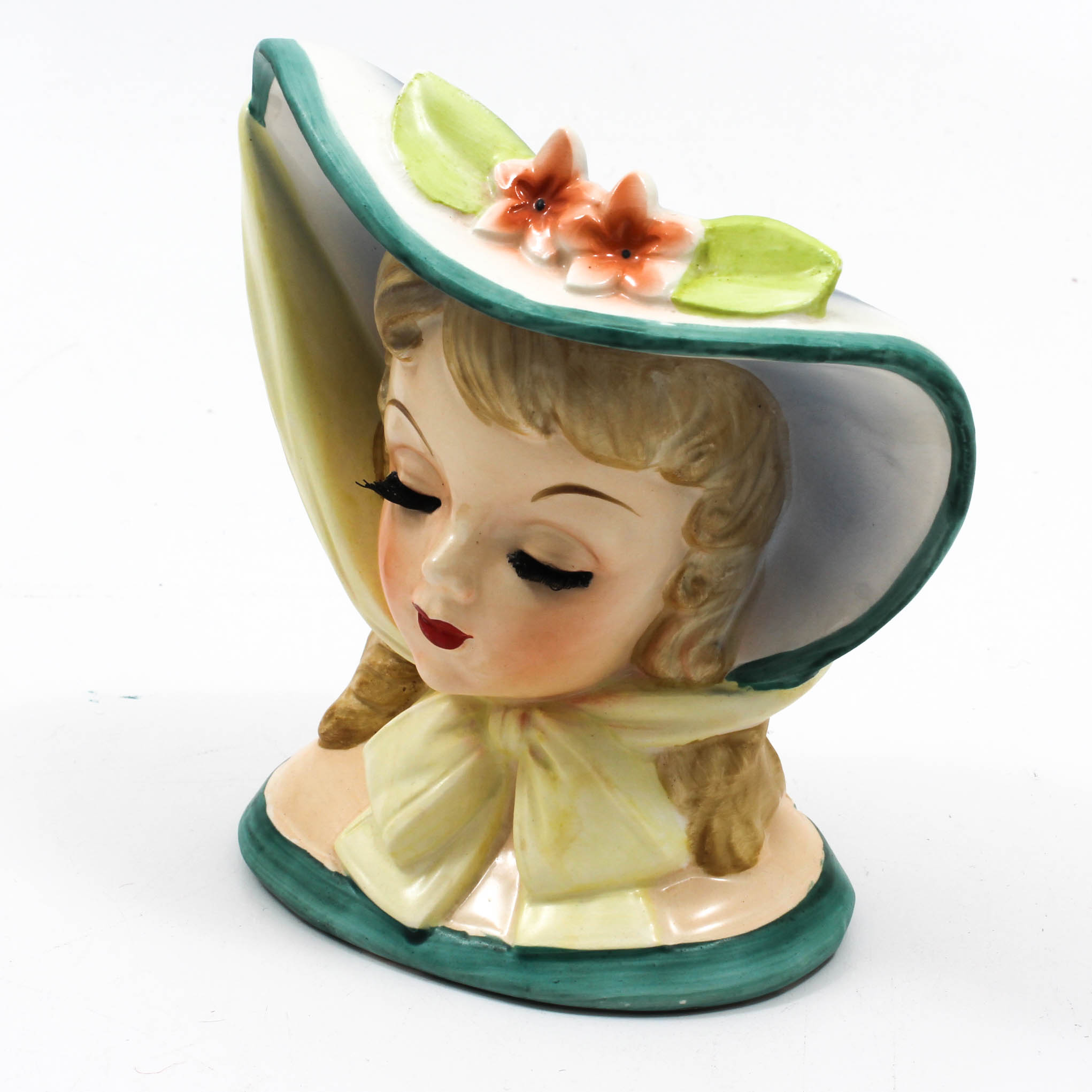 Five Vintage Porcelain Lady Head Vases | EBTH
