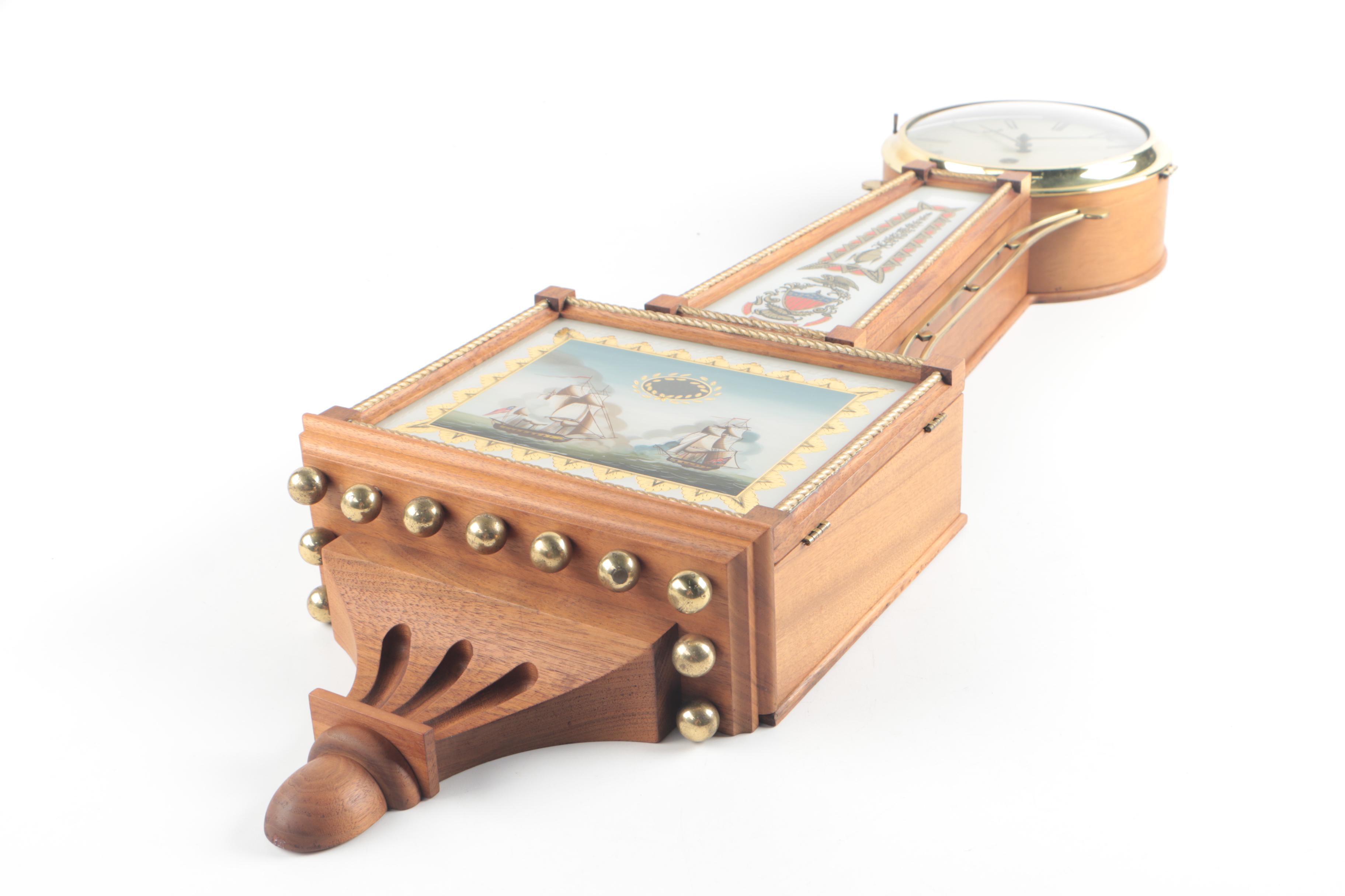 Reproduction Willard Patent Banjo Wall Clock with Reverse Glass ...