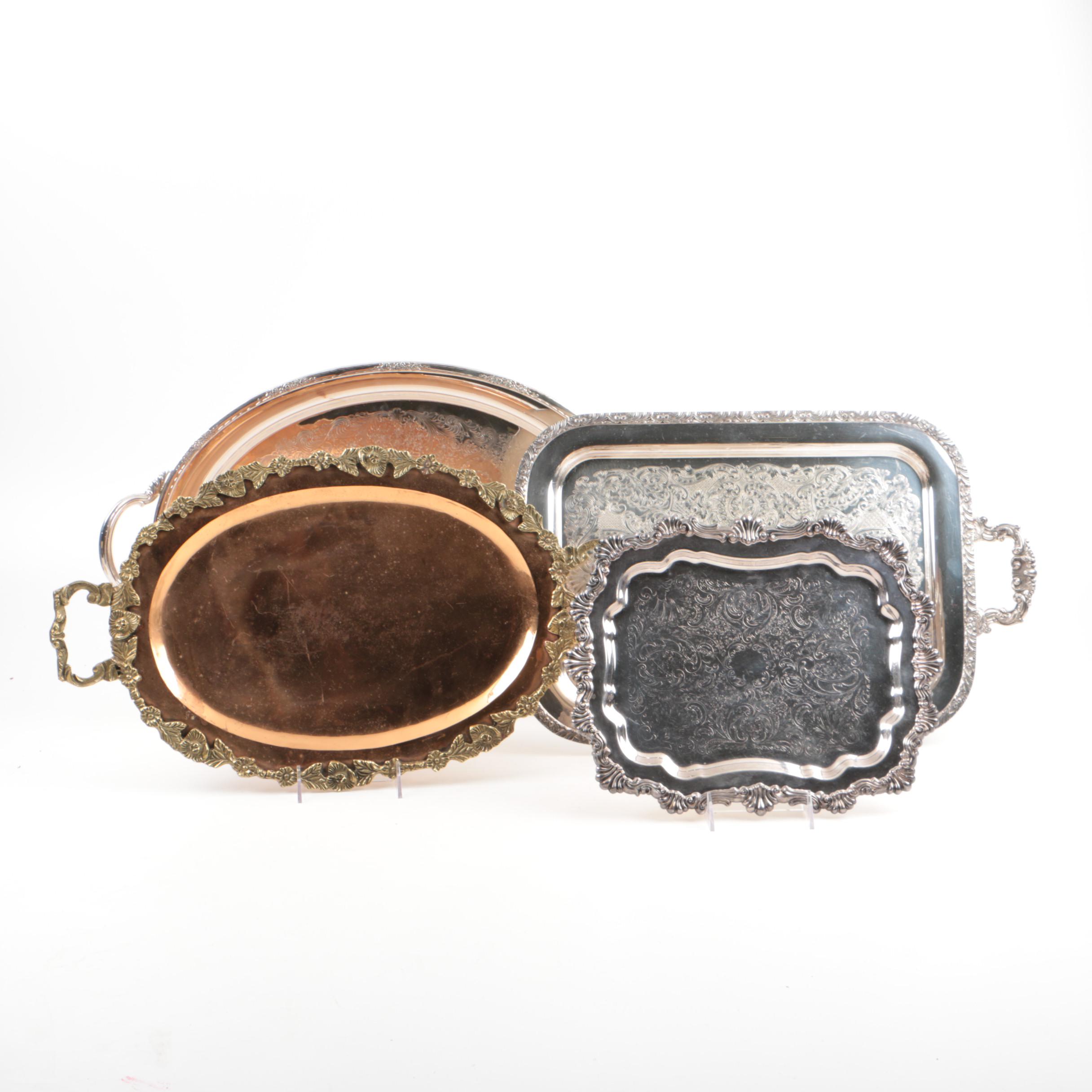 Four Assorted Serving Trays | EBTH