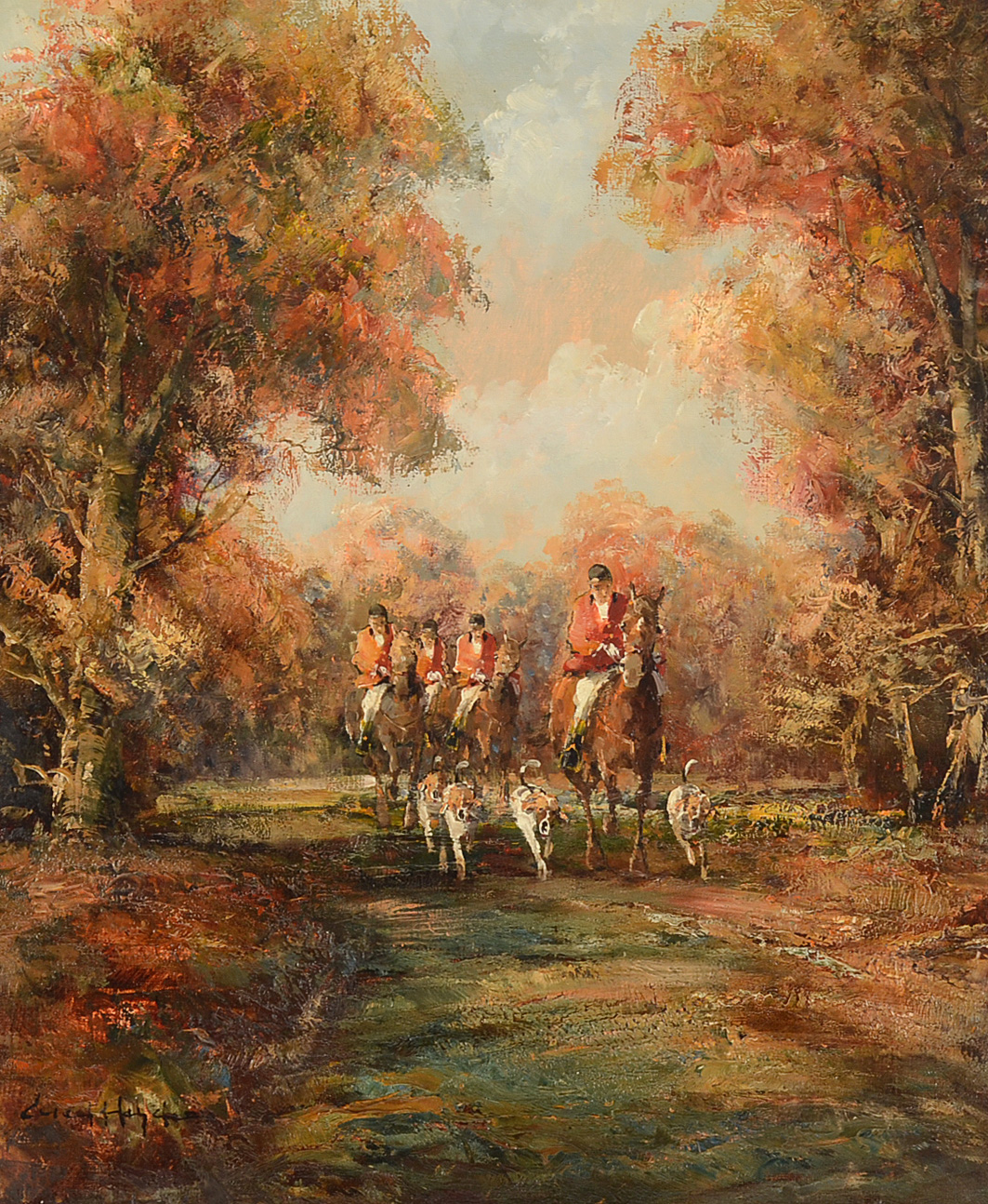 Kurt Heyden Original Oil Painting on Canvas "Hunt" | EBTH