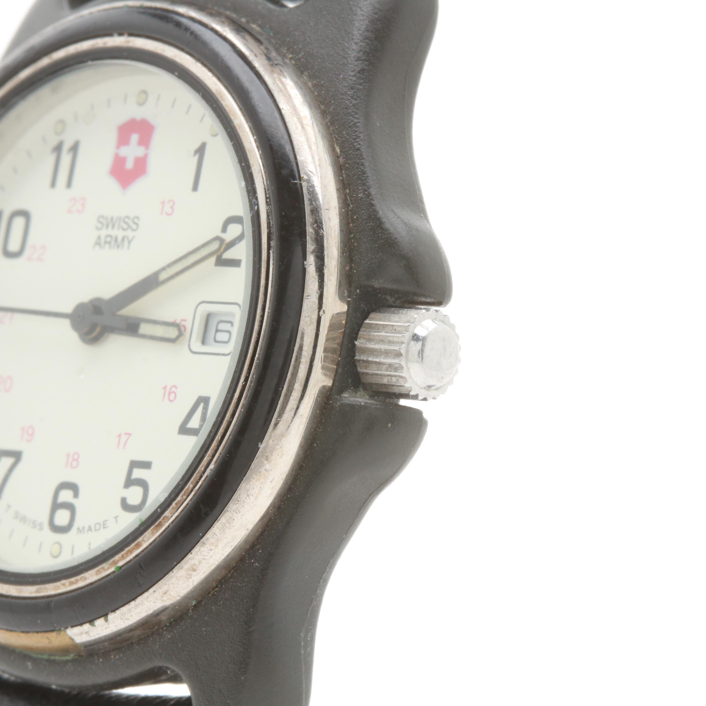 Swiss Army Stainless Steel and Leather Wristwatch | EBTH