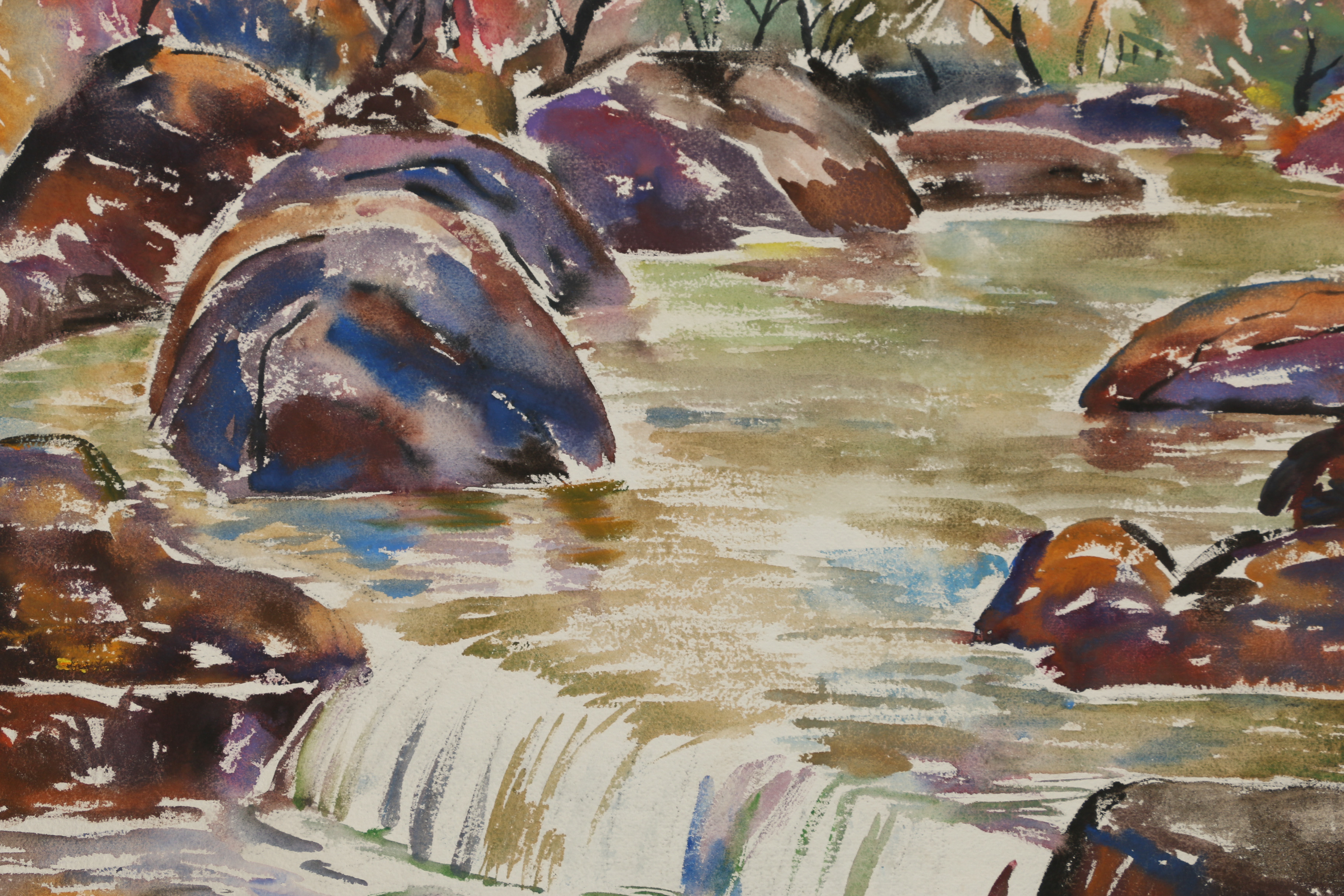 Arthur Helwig Double-Sided Watercolor Painting | EBTH