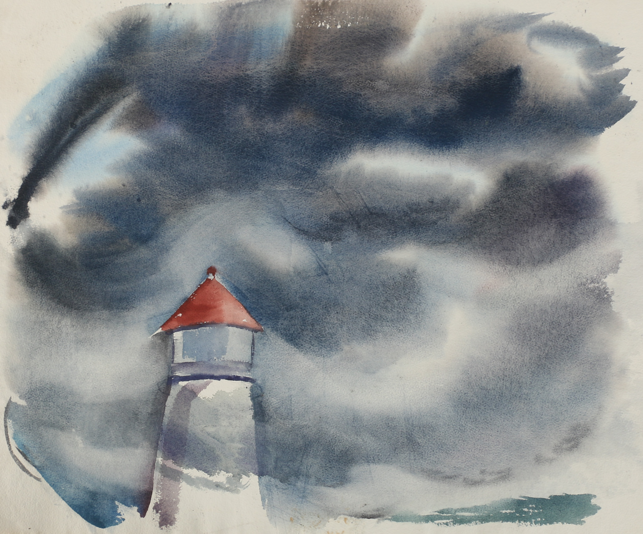 Arthur Helwig Double-Sided Watercolor Painting | EBTH