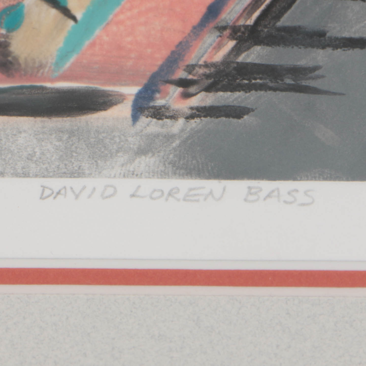 David Loren Bass 1997 Monoprint on Paper "Marriage Couple" | EBTH