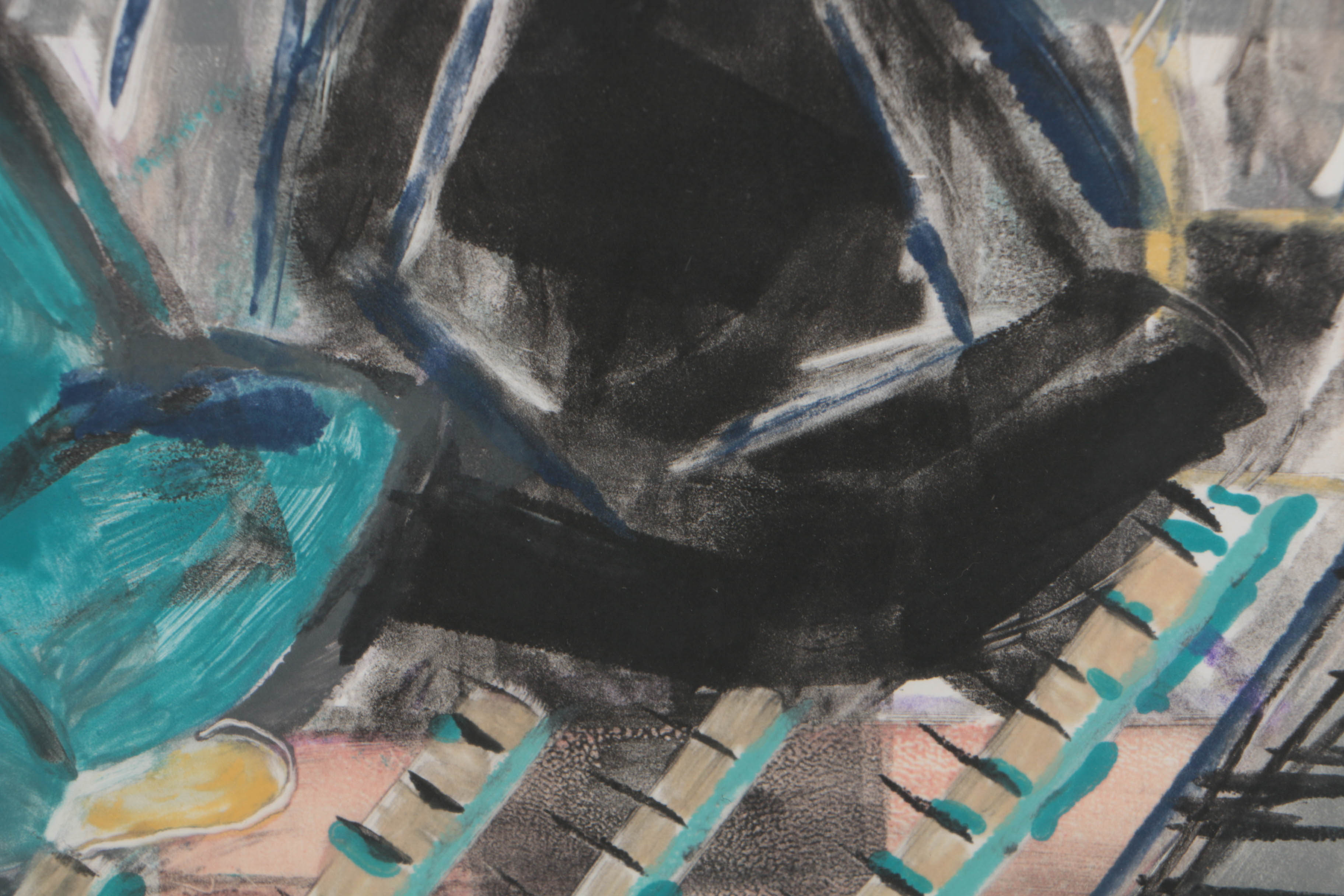 David Loren Bass 1997 Monoprint on Paper "Marriage Couple" | EBTH