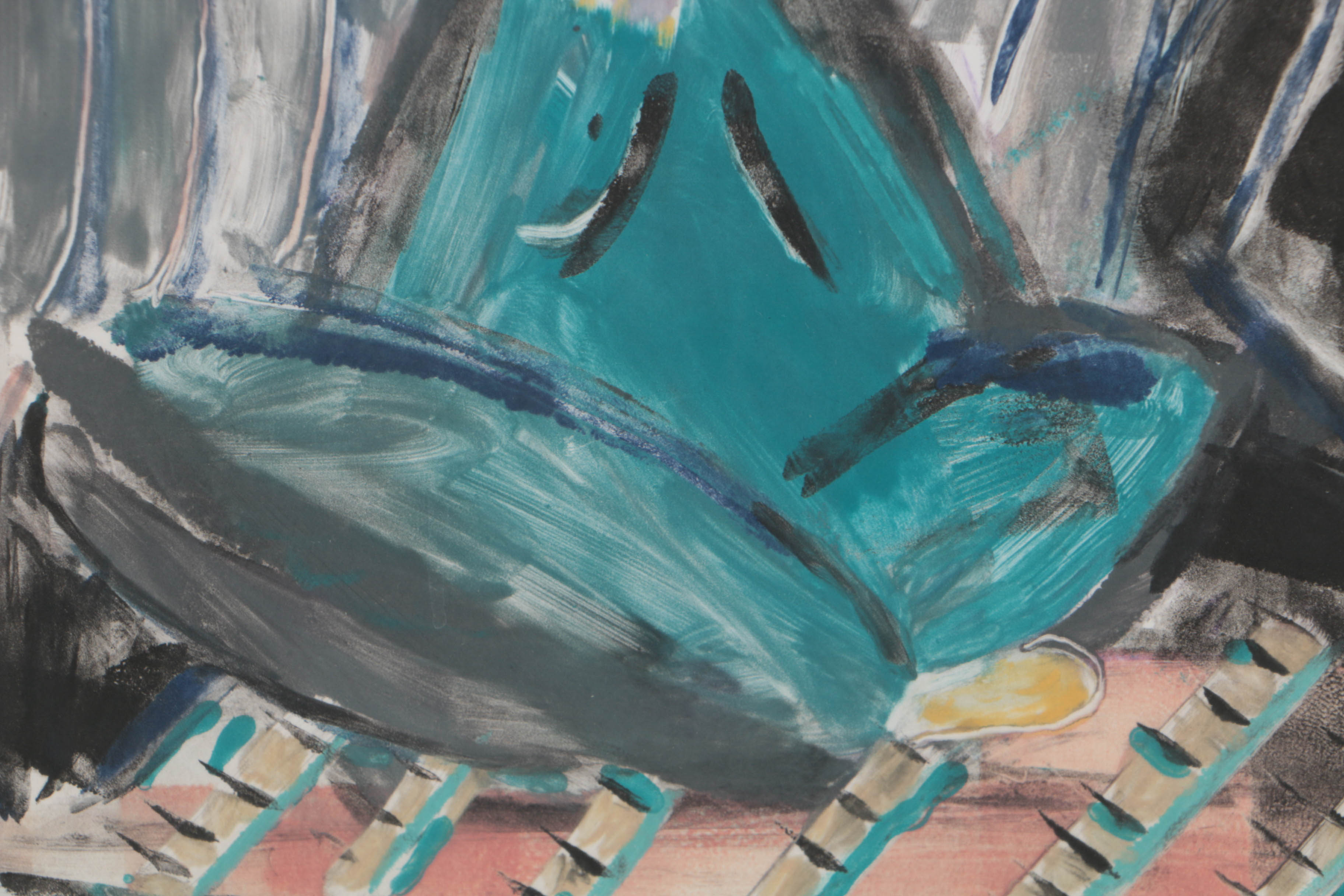 David Loren Bass 1997 Monoprint on Paper "Marriage Couple" | EBTH