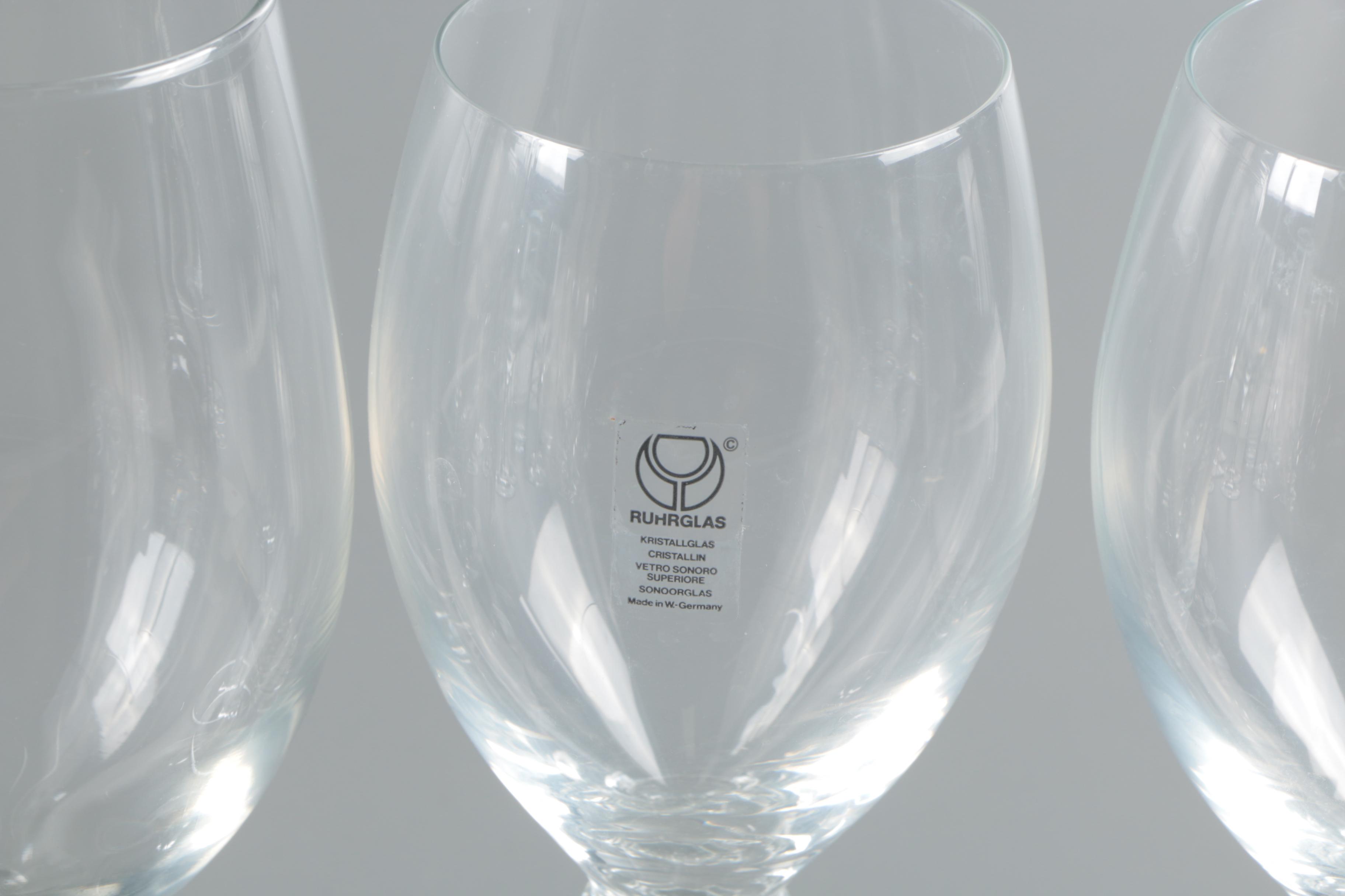 Vintage Ruhrglas Crystal with Contemporary Glass Stemware | EBTH