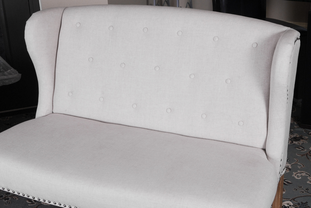 Wingback Upholstered Bench | EBTH