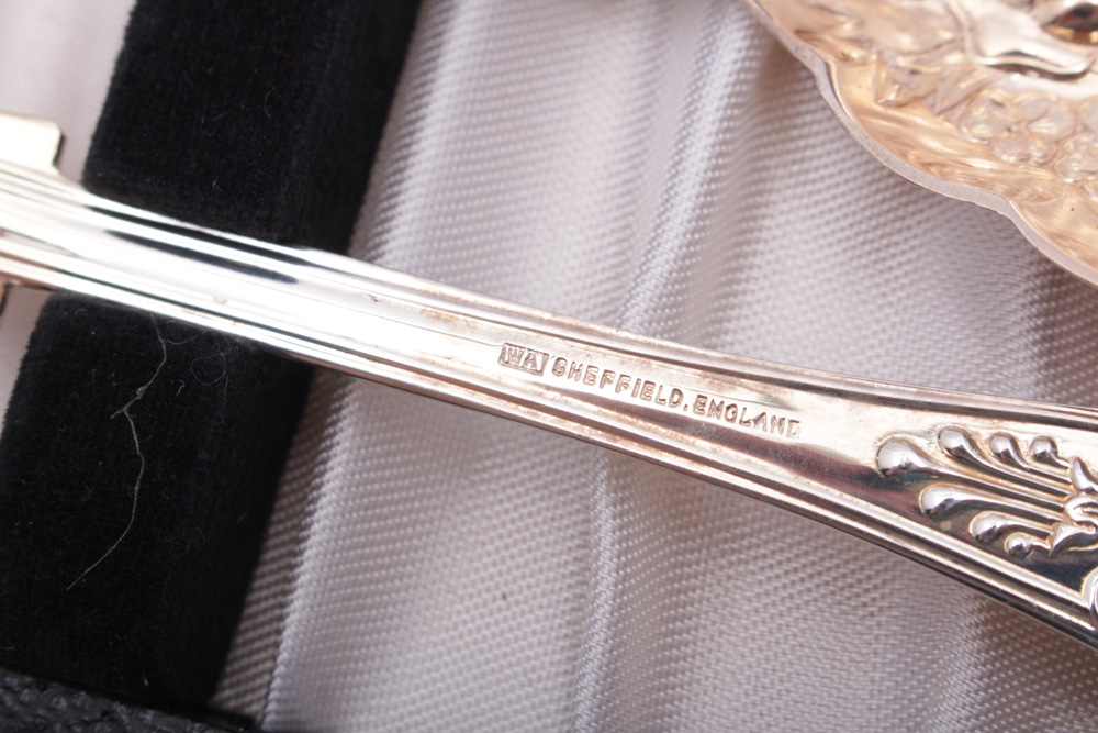Vintage William Adams "Kings" Silver Plate Salad Set | EBTH