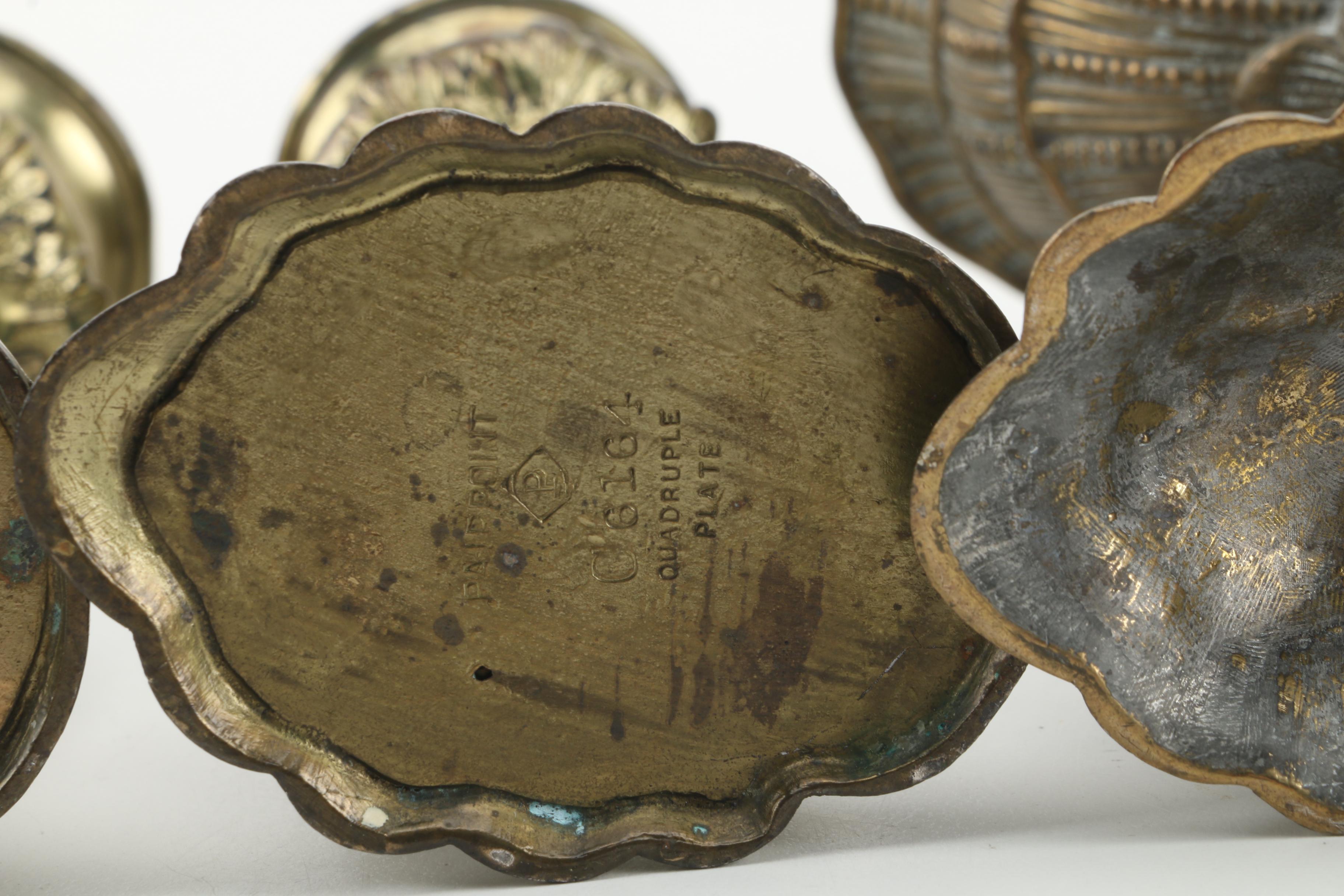 Vintage Pairpoint Silver Plate Baroque Style Candleholders and Footed ...