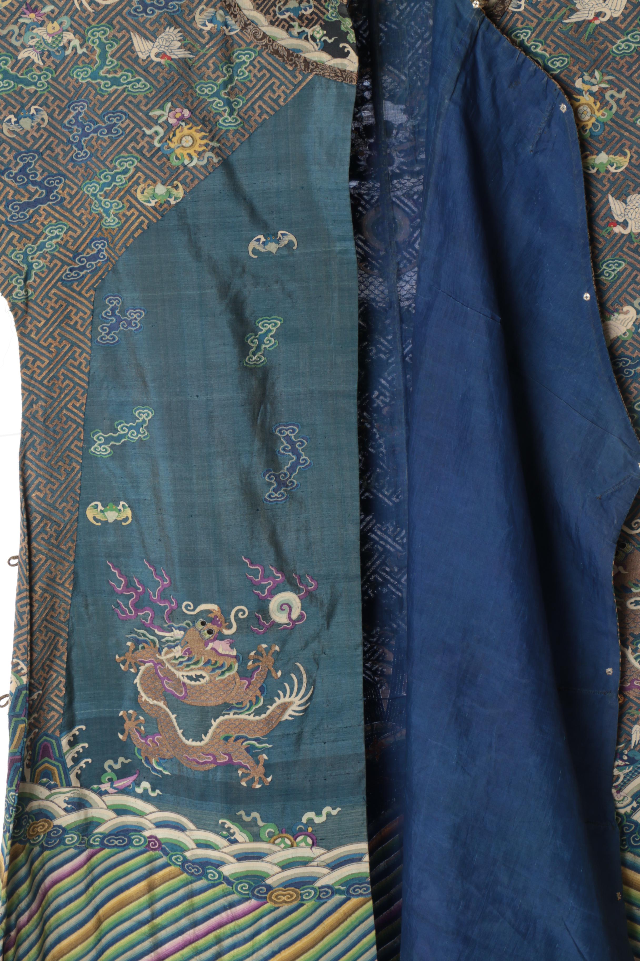 Antique Chinese Embroidered Silk Jifu Robe | EBTH