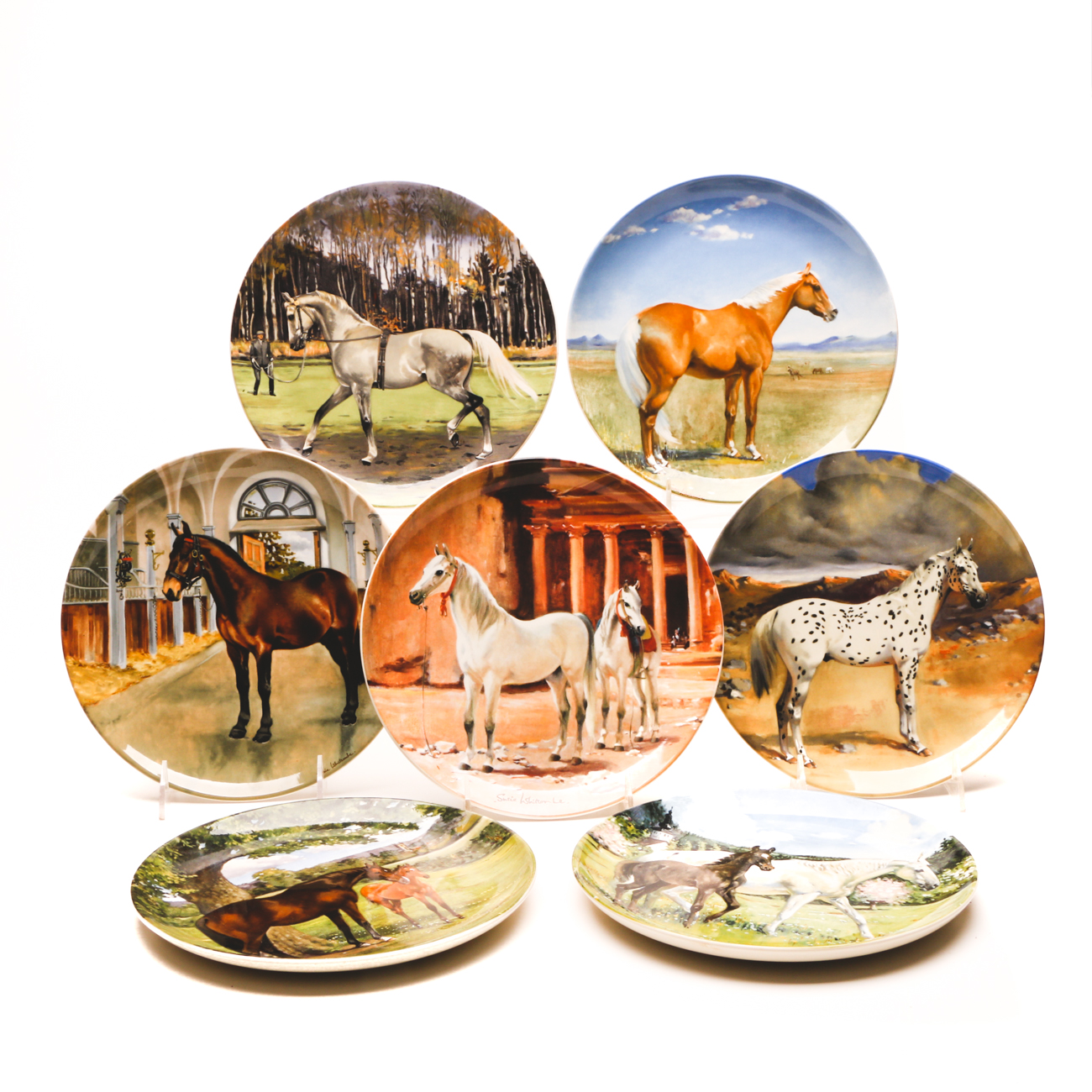 Vintage Spode Collector Plates in the Noble Horse Series | EBTH