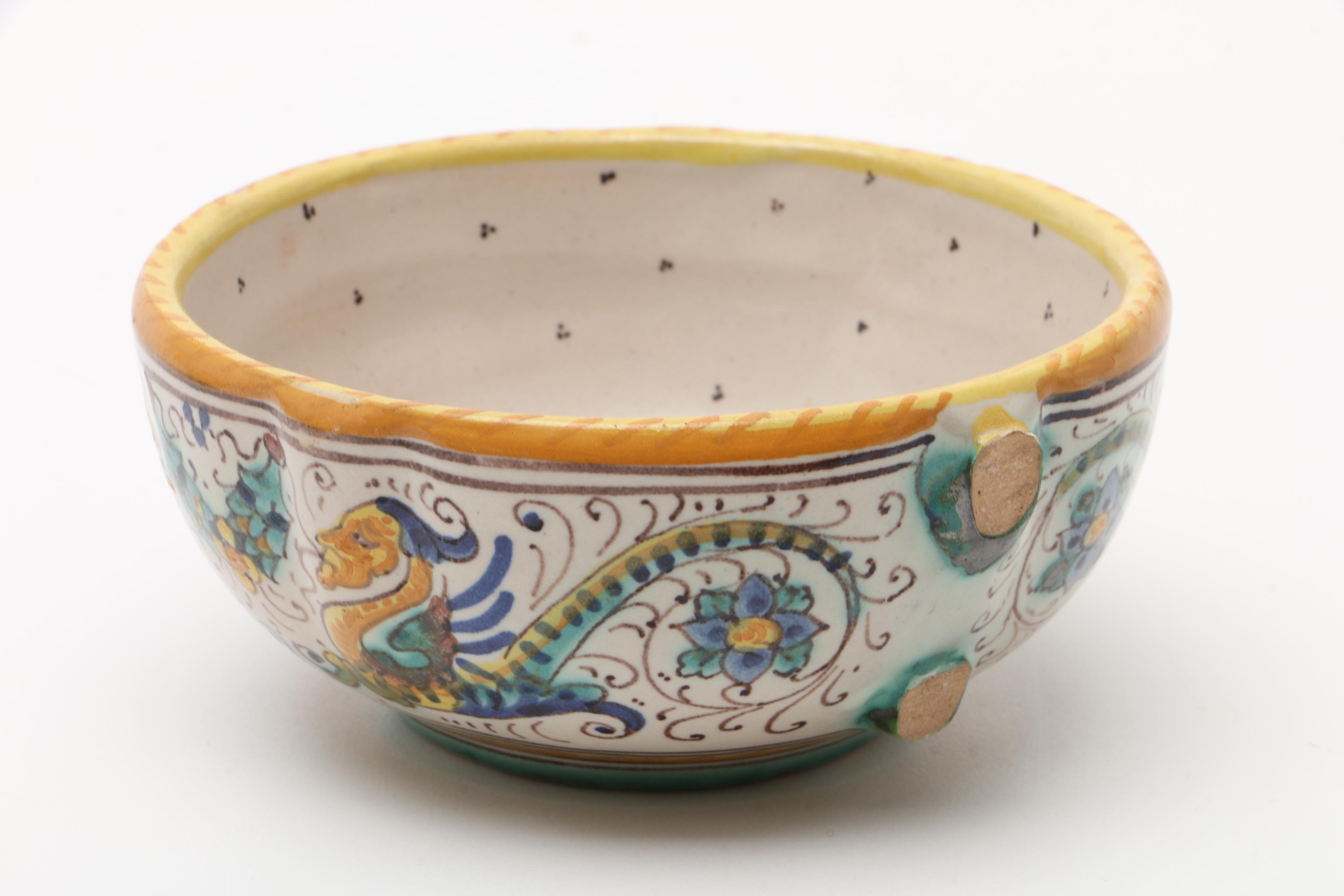 Vintage Italian Deruta Pottery Tea Set in the "Raffaellesco" Pattern | EBTH